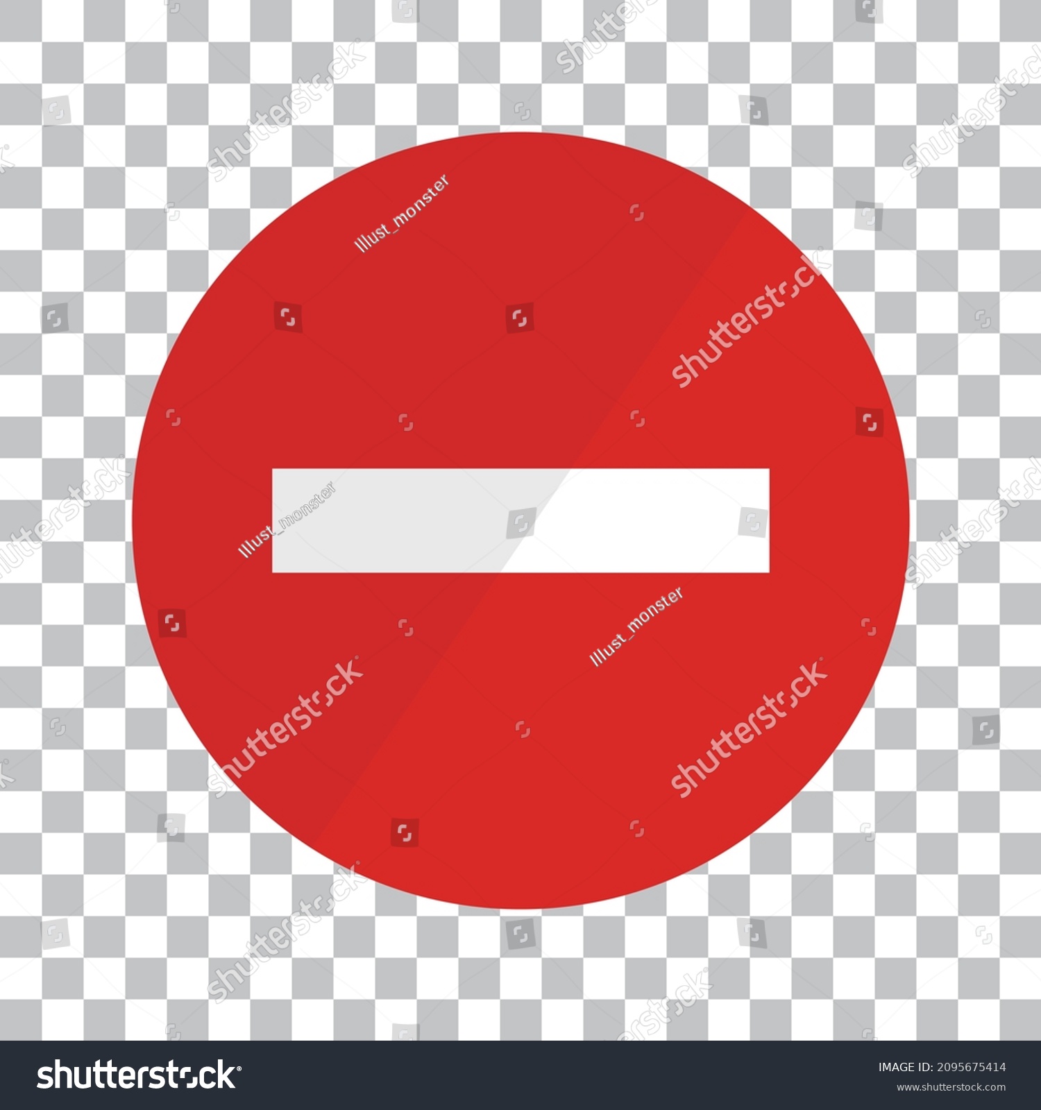 Red Stopmark Icon Vector Background Transparent Stock Vector (Royalty ...