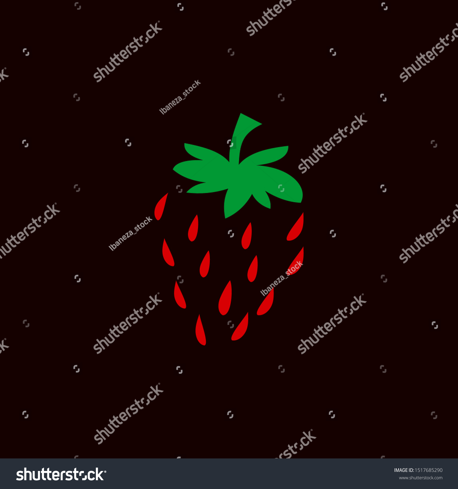 Red Strawberry Logo Design Template Stock Vector (Royalty Free ...