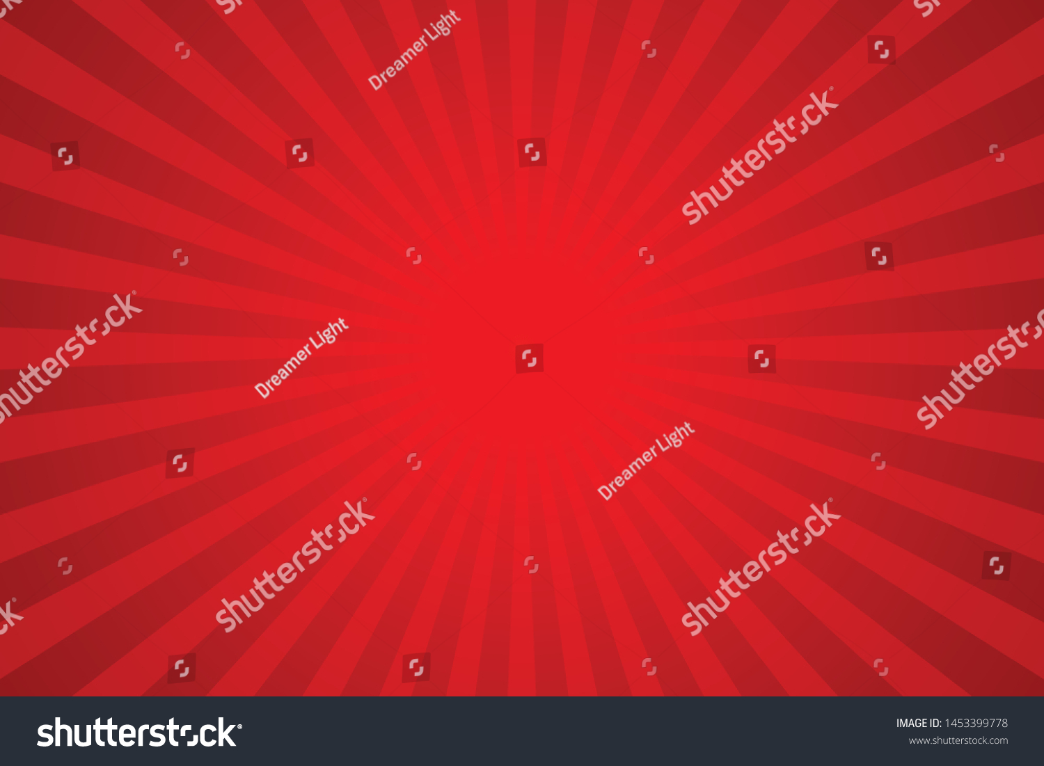Red Sunburst Pattern Background Rays Radial Stock Vector (Royalty Free ...