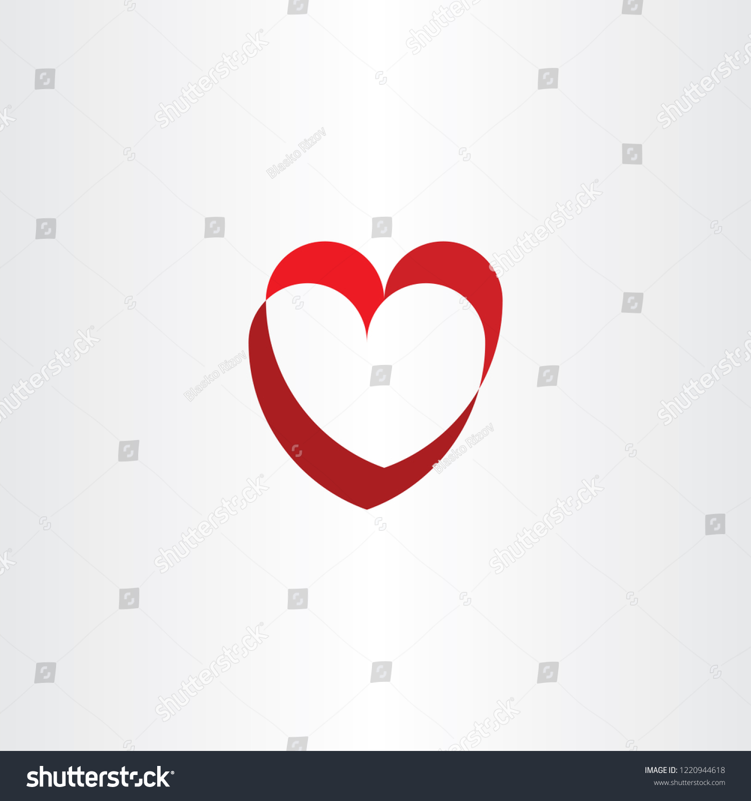 Red Symbol Logo Heart Vector Design: เวกเตอร์สต็อก (ปลอดค่าลิขสิทธิ์ ...