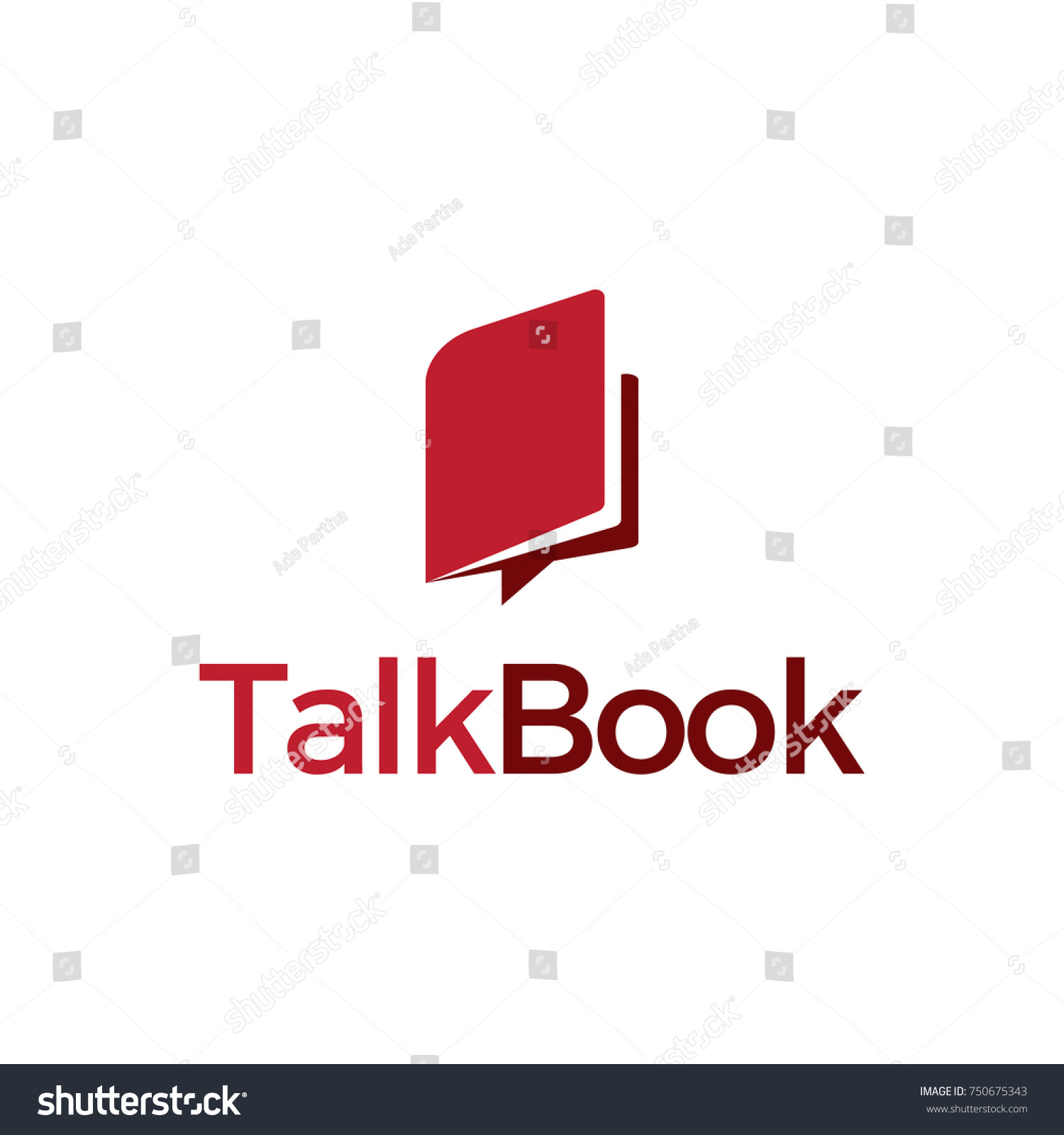 Red Talk Chat Book Logo Stock Vector (Royalty Free) 750675343 ...