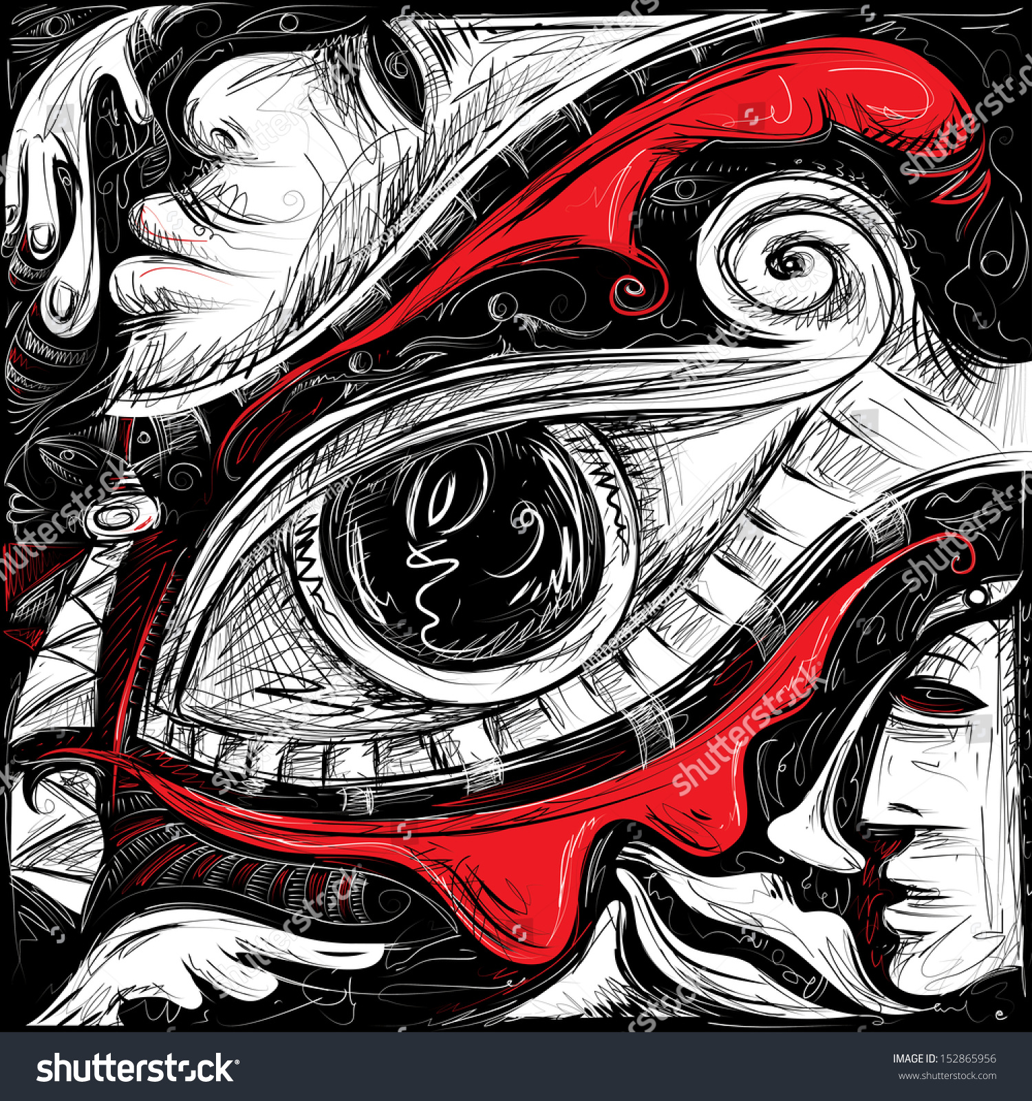 Red Tears Vector Art Stock Vector (Royalty Free) 152865956