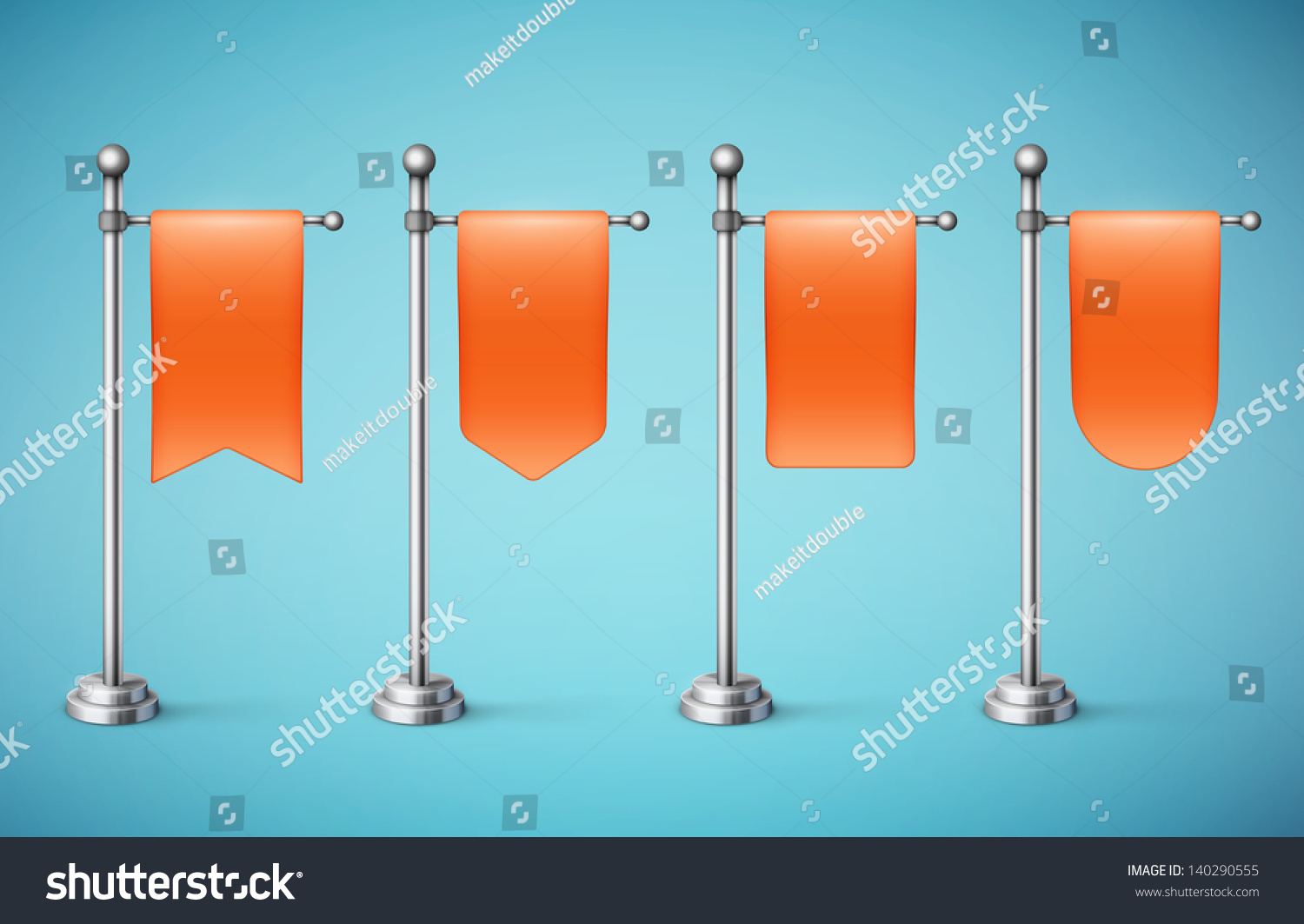 Red Template Flags Eps10 Detailed Vector Stock Vector (Royalty Free ...