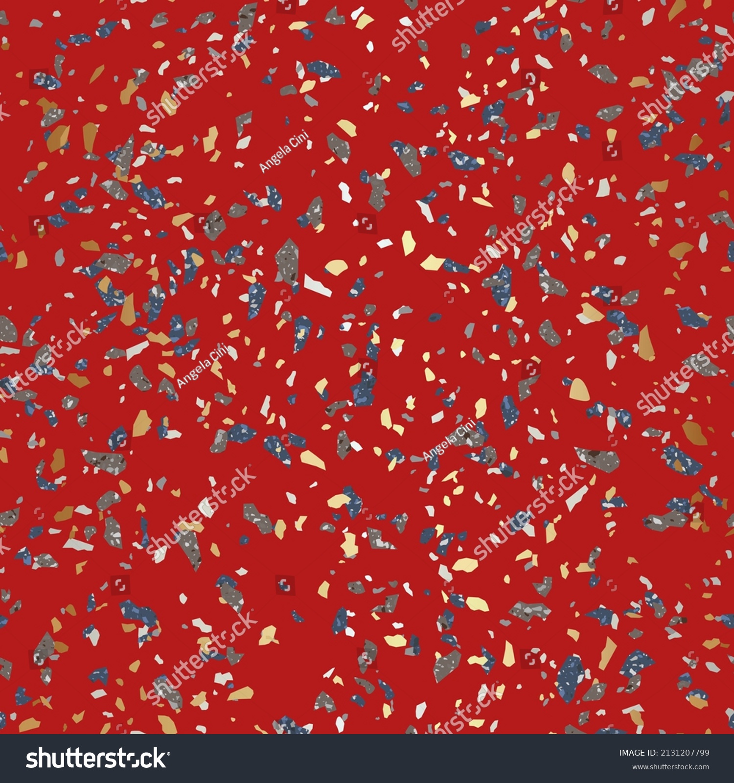 Red Terrazzo Stone Texture Seamless Pattern Stock Vector (Royalty Free ...