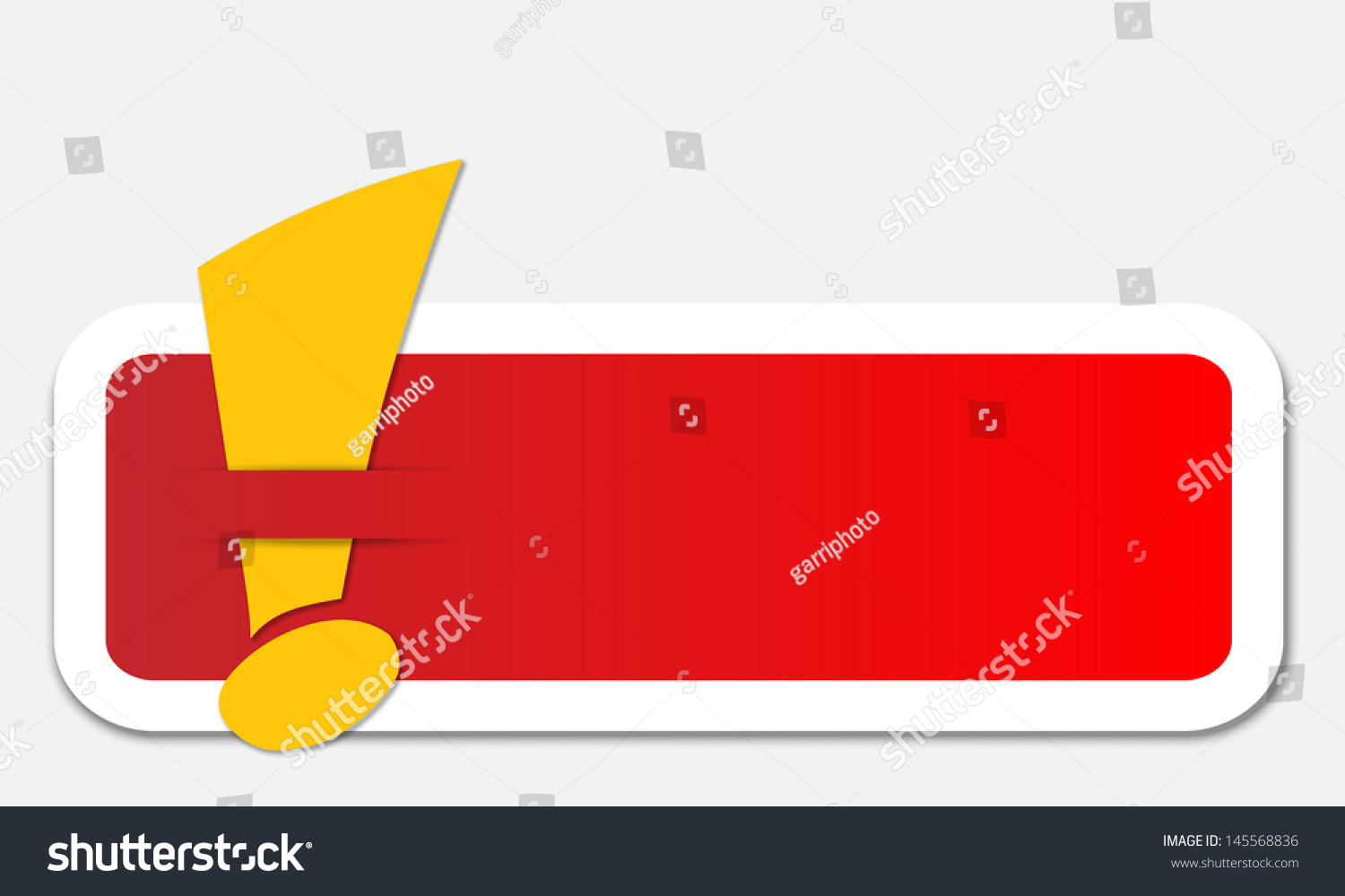 Red Text Box Exclamation Mark Stock Vector (Royalty Free) 145568836 ...