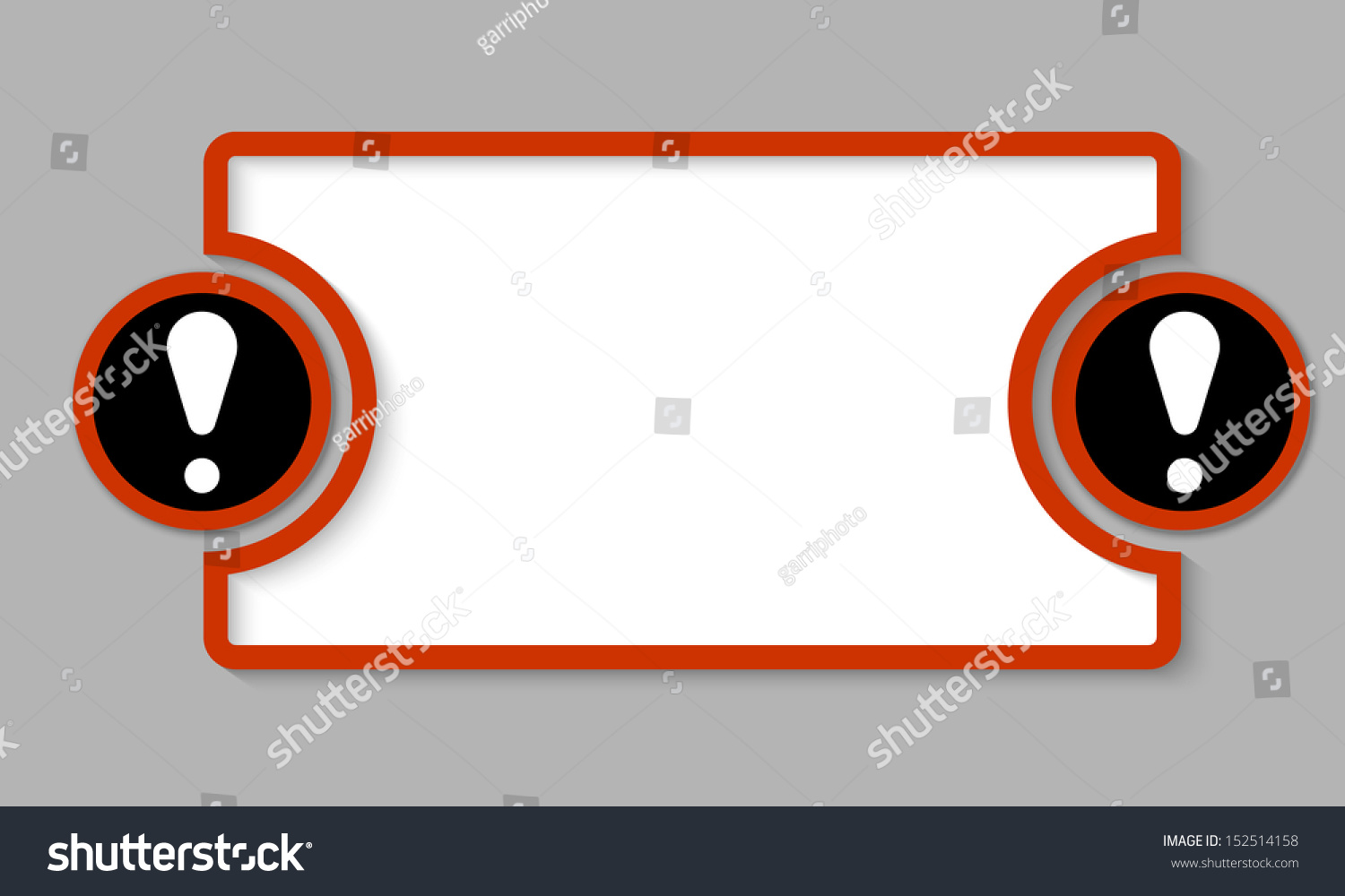 Red Text Box Exclamation Mark: vector de stock (libre de regalías ...