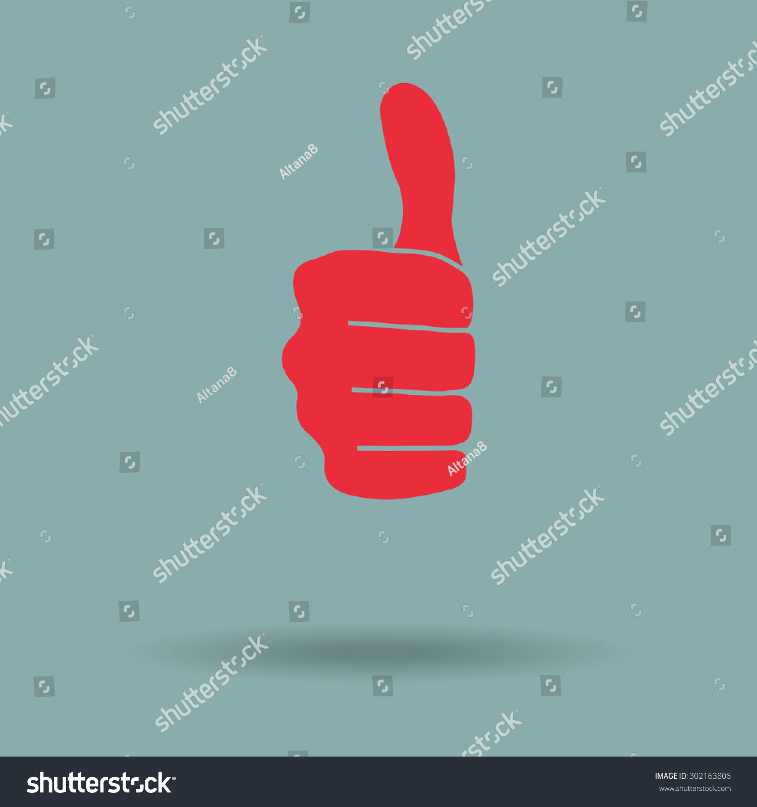 Red Thumbs Icon Stock Vector (Royalty Free) 302163806 | Shutterstock
