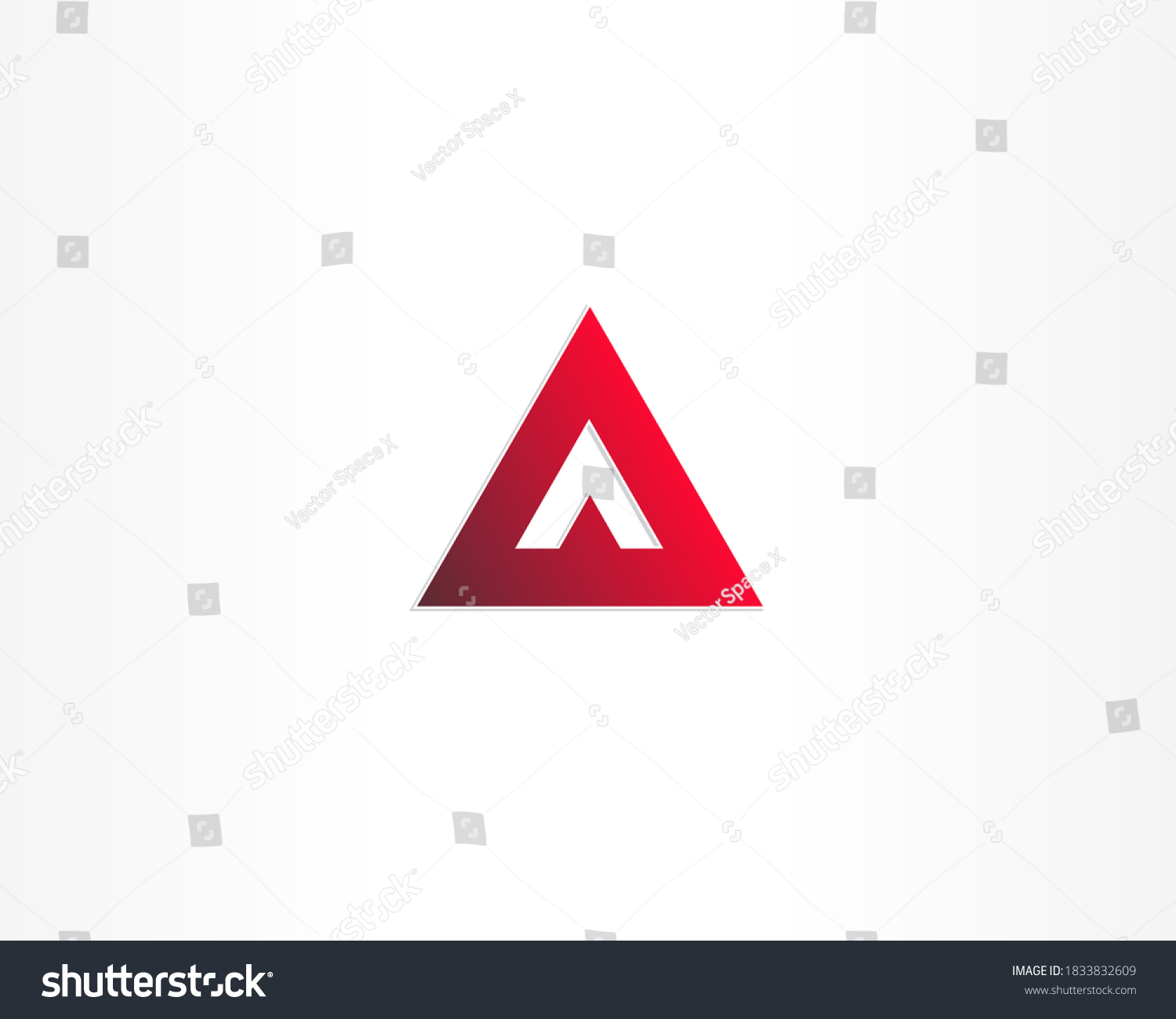 Red Triangle Logo Design Vector Template Stock Vector (Royalty Free ...