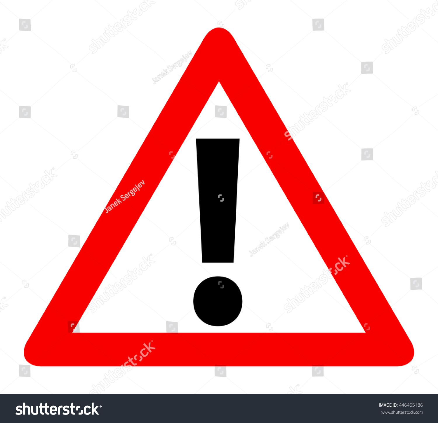 Red Triangle Warning Alert Sign Vector Stock Vector (Royalty Free ...