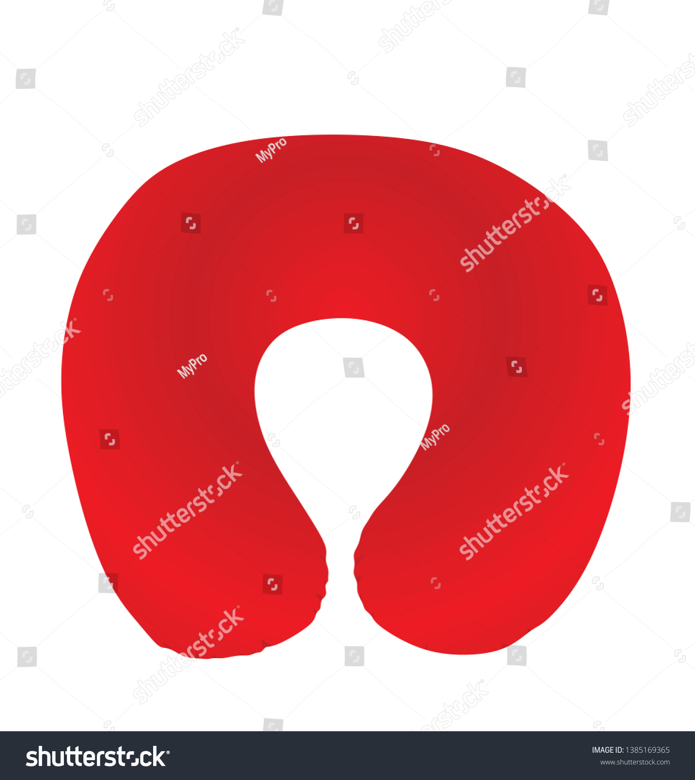 Red U Shape Pillow Vector Illustration Stock Vector (Royalty Free ...