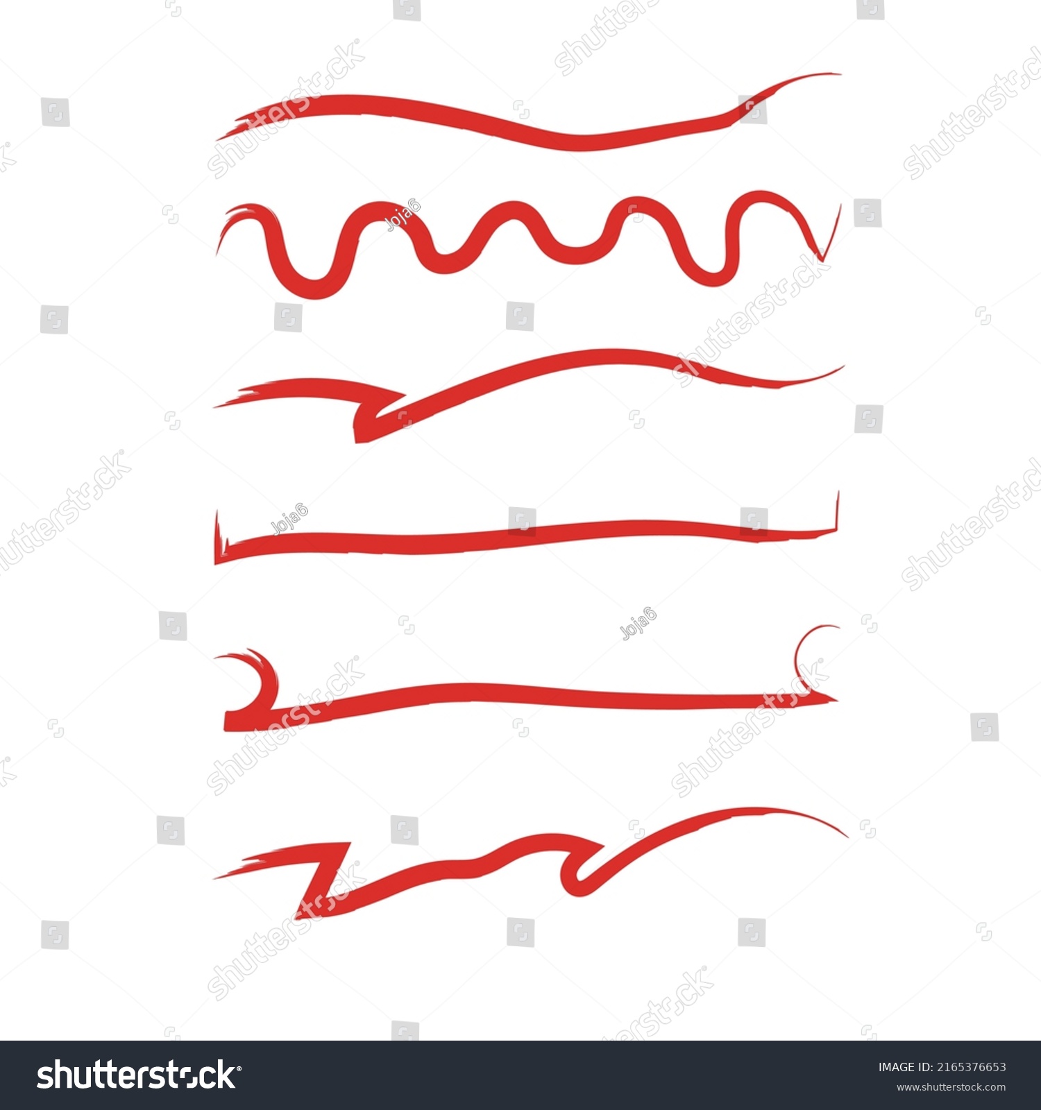 Red Underline Set Illustration Vector Stock Vector (Royalty Free ...