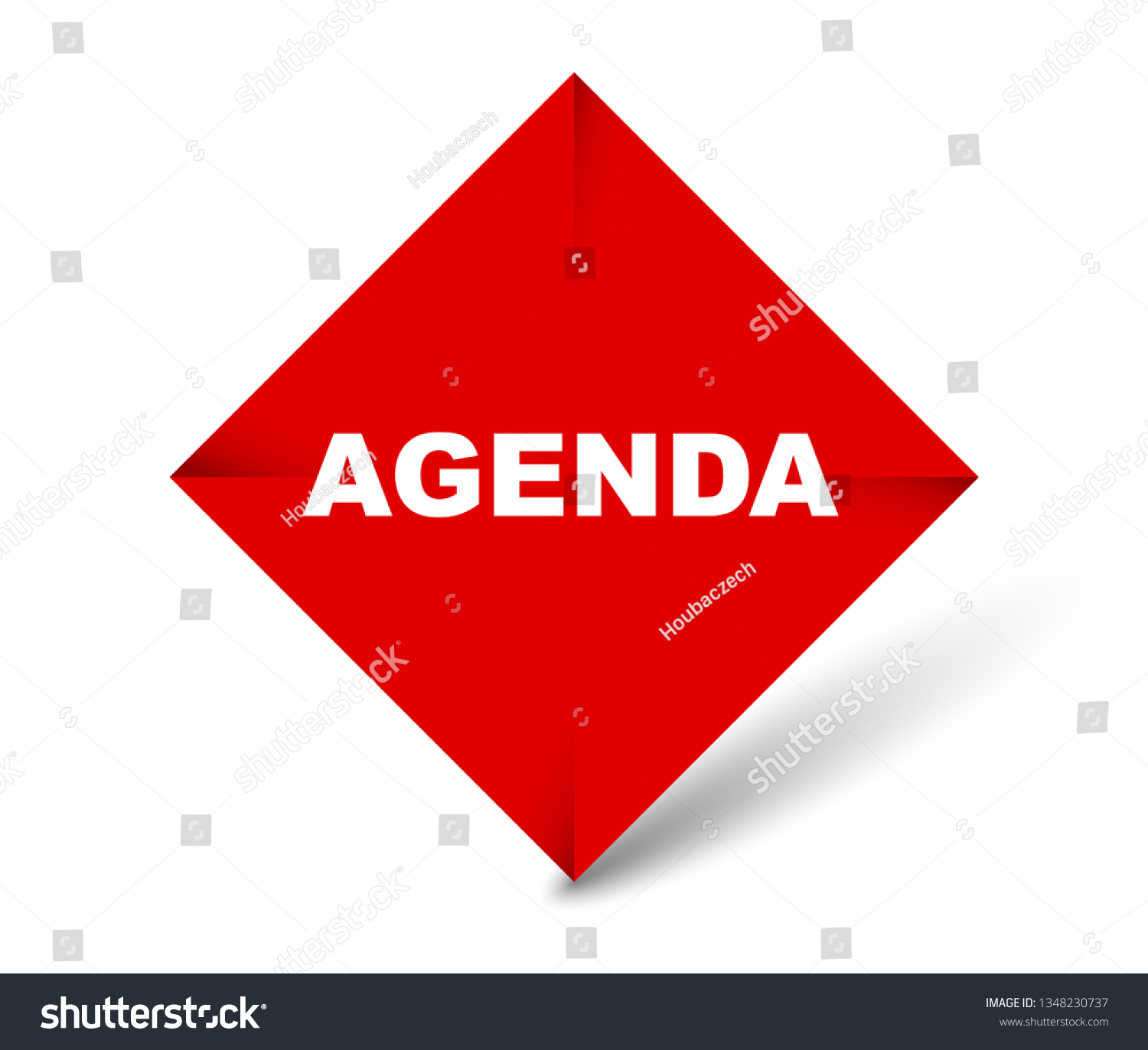 Red Vector Banner Agenda Stock Vector (Royalty Free) 1348230737