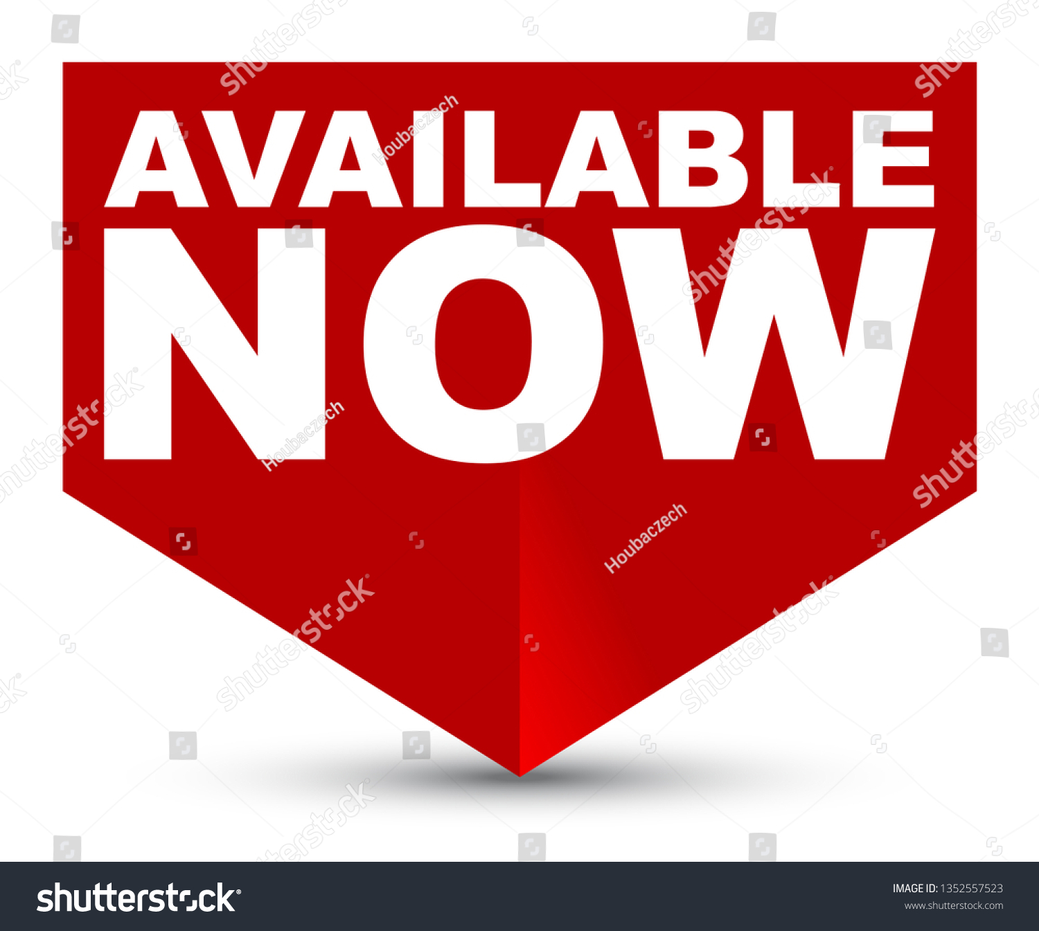 Red Vector Banner Available Now Stock Vector (Royalty Free) 1352557523 ...