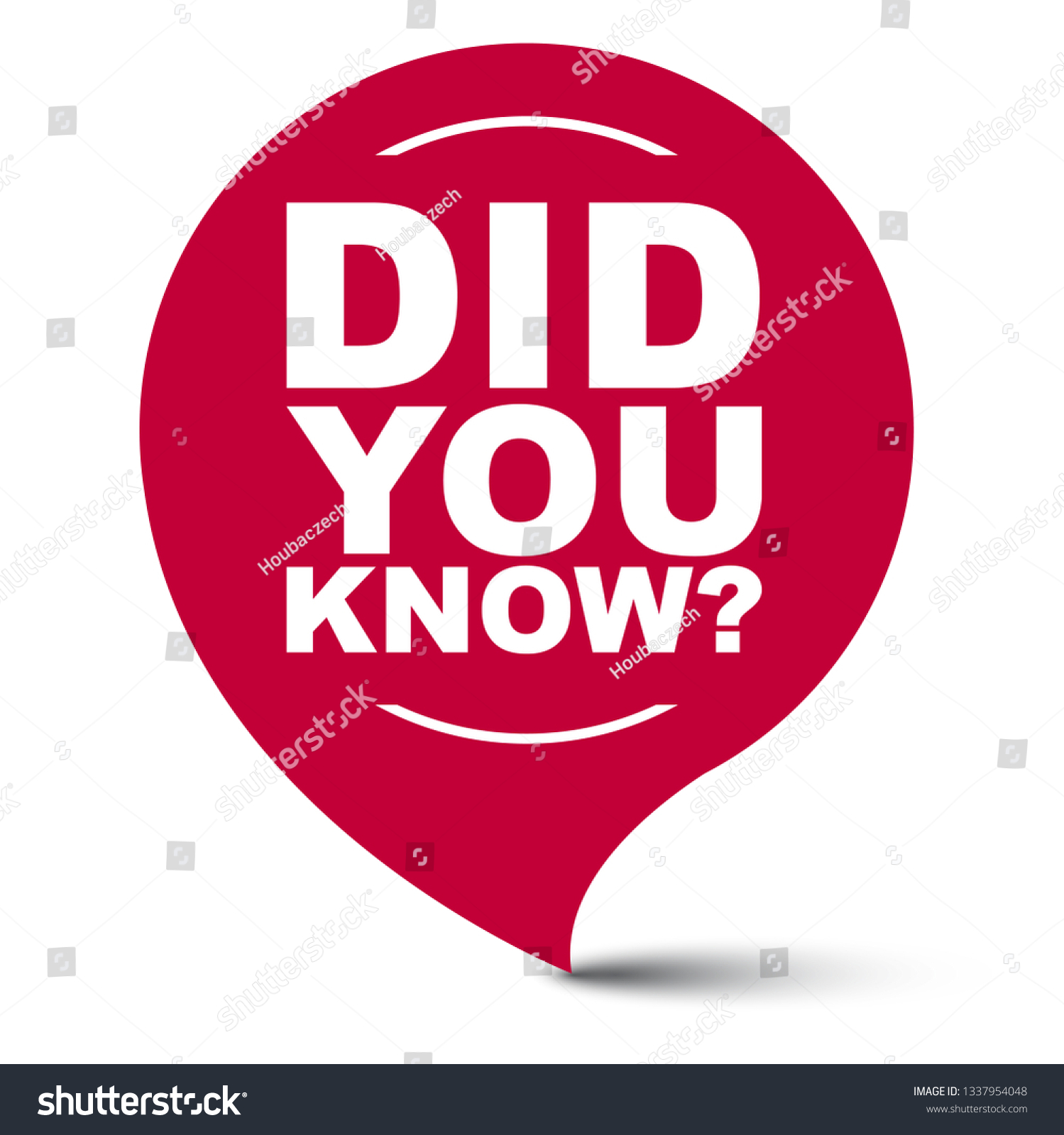 Vektor Stok Red Vector Banner Did You Know (Tanpa Royalti) 1337954048 ...