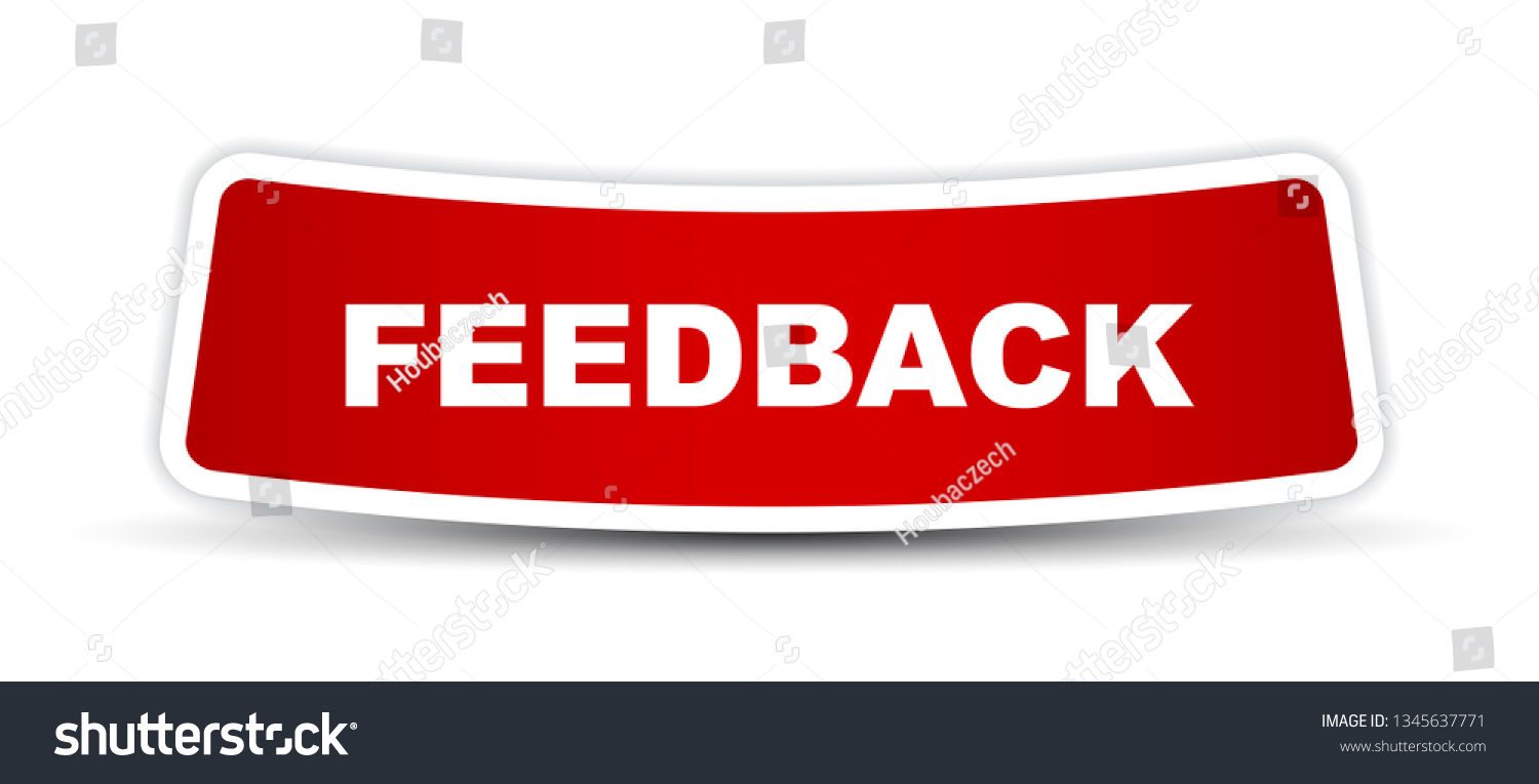 Red Vector Banner Feedback Stock Vector (Royalty Free) 1345637771 ...