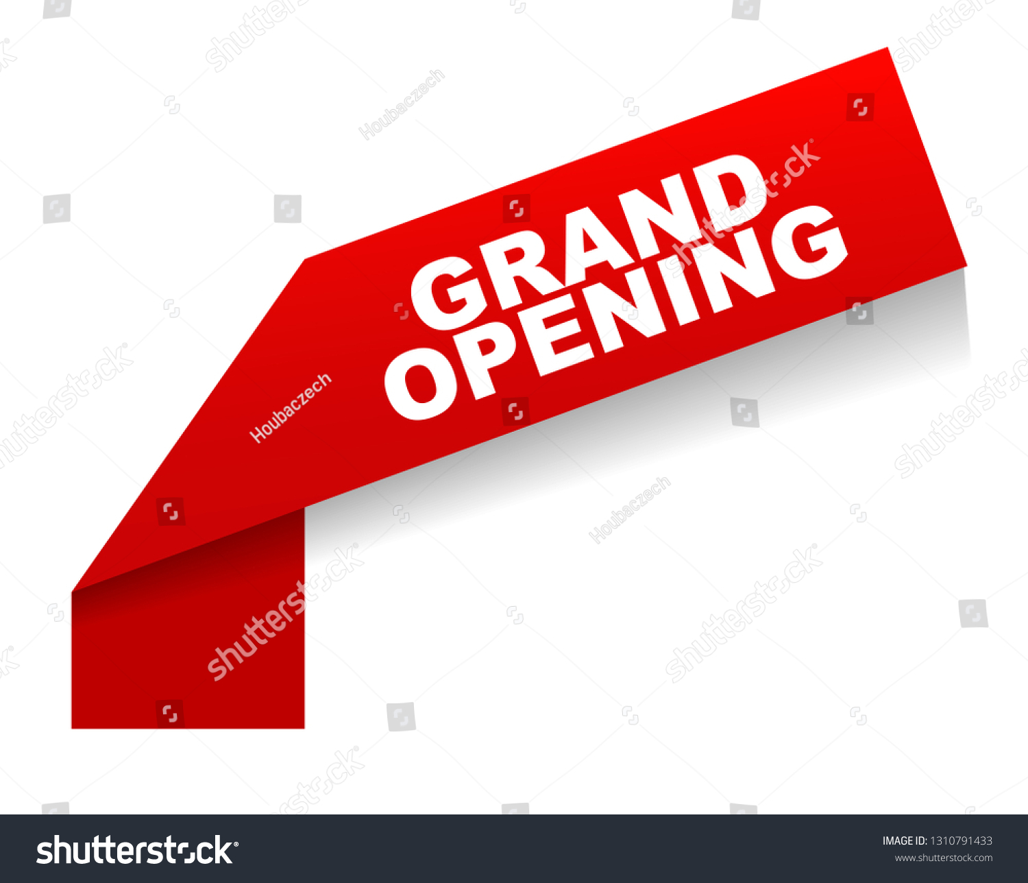 Red Vector Banner Grand Opening Stock Vector (Royalty Free) 1310791433 ...