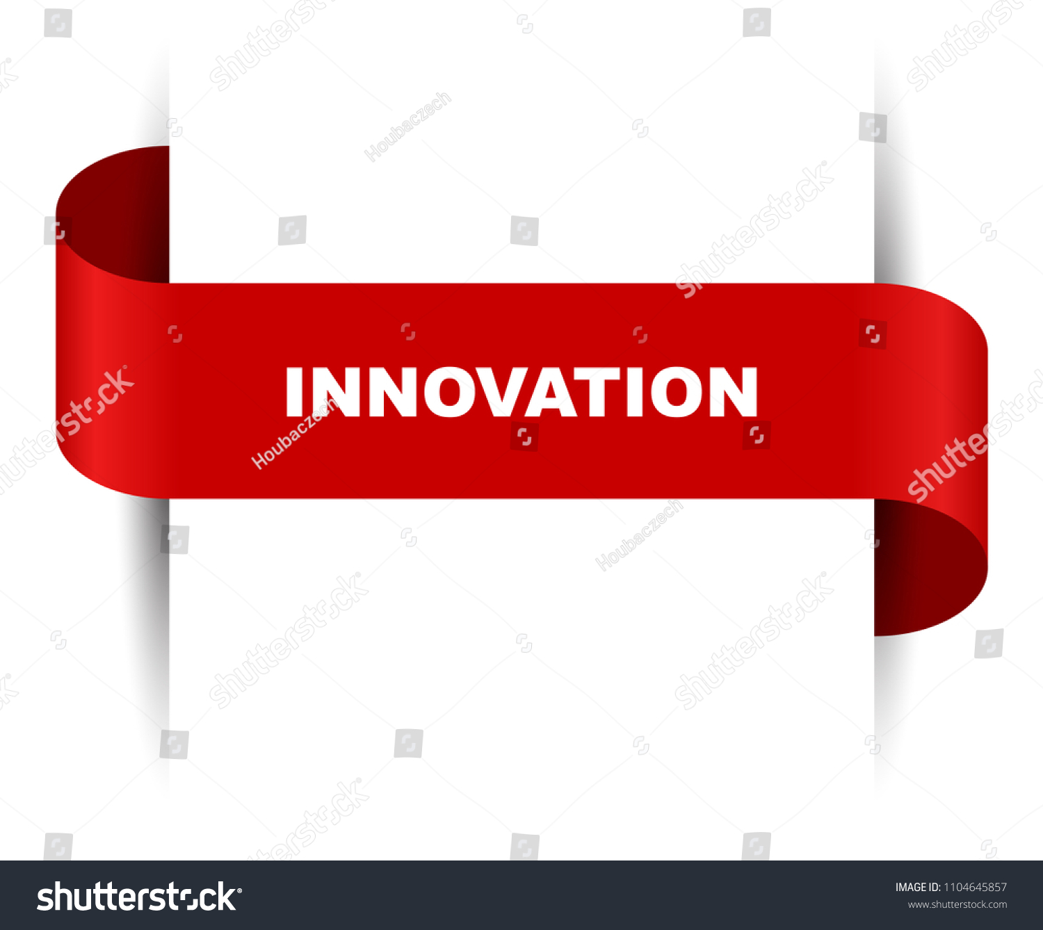 Red Vector Banner Innovation Stock Vector (Royalty Free) 1104645857 ...