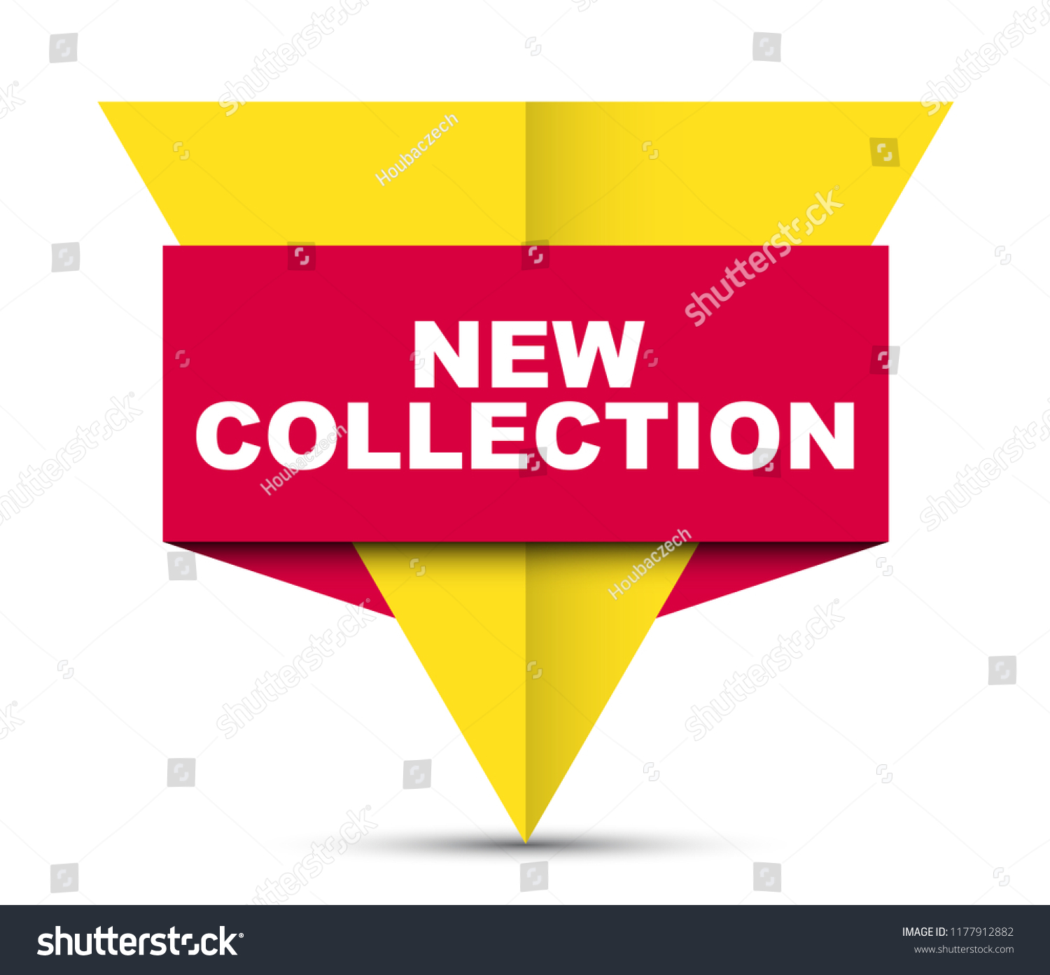 Red Vector Banner New Collection Stock Vector (Royalty Free) 1177912882 ...