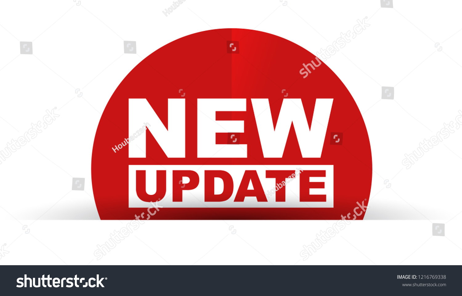 Red Vector Banner New Update Stock Vector (Royalty Free) 1216769338 ...