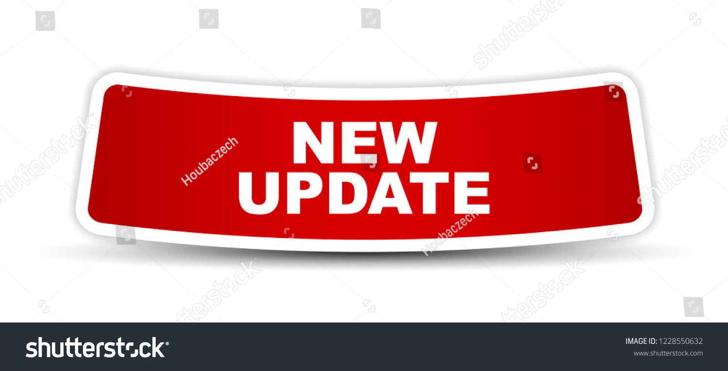 Red Vector Banner New Update Stock Vector (Royalty Free) 1228550632 ...