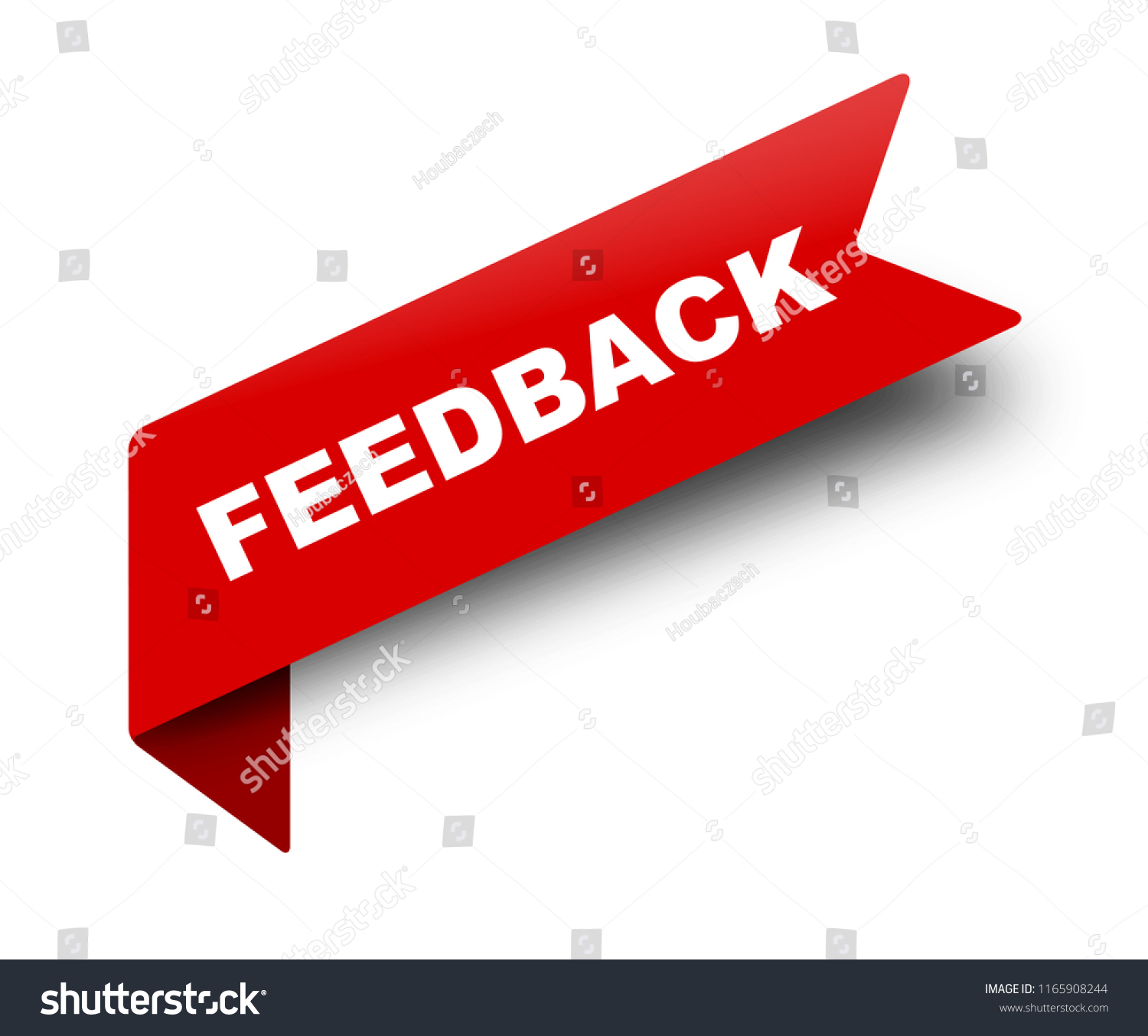 Red Vector Banner Ribbon Feedback Stock Vector (Royalty Free ...