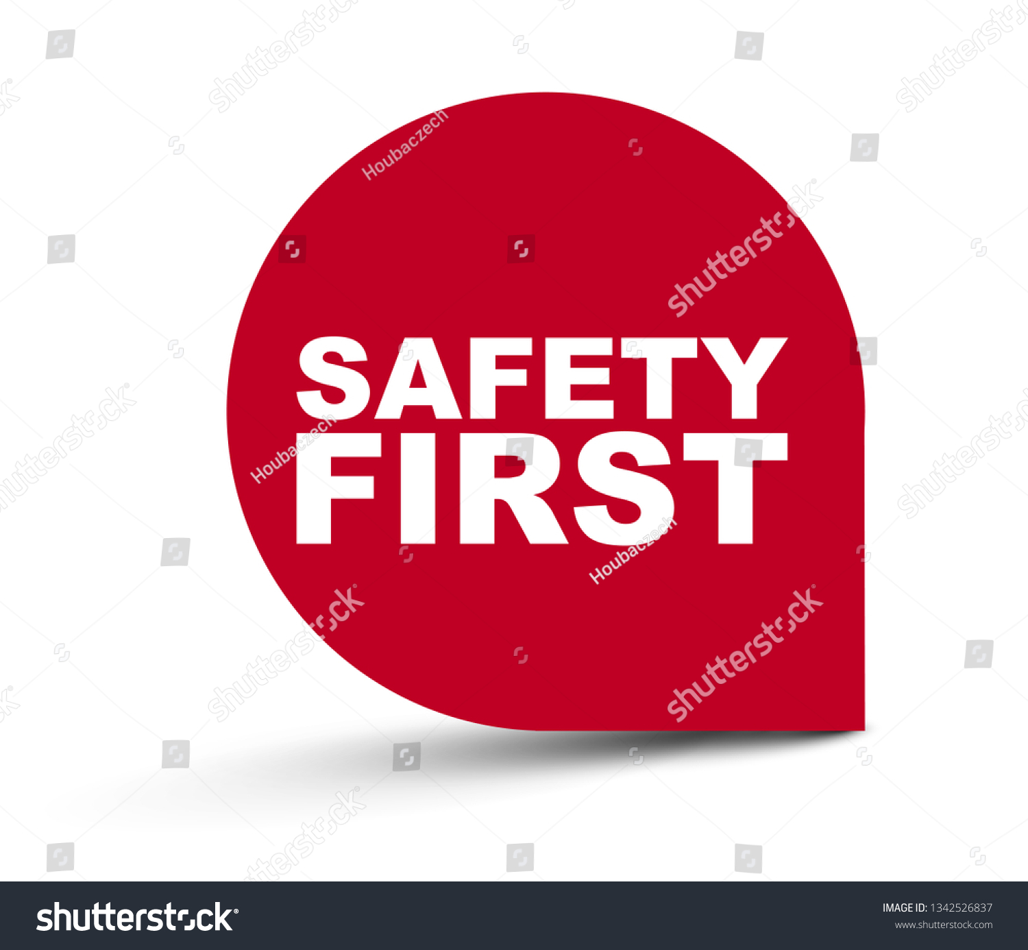 Red Vector Banner Safety First Stock Vector (Royalty Free) 1342526837 ...