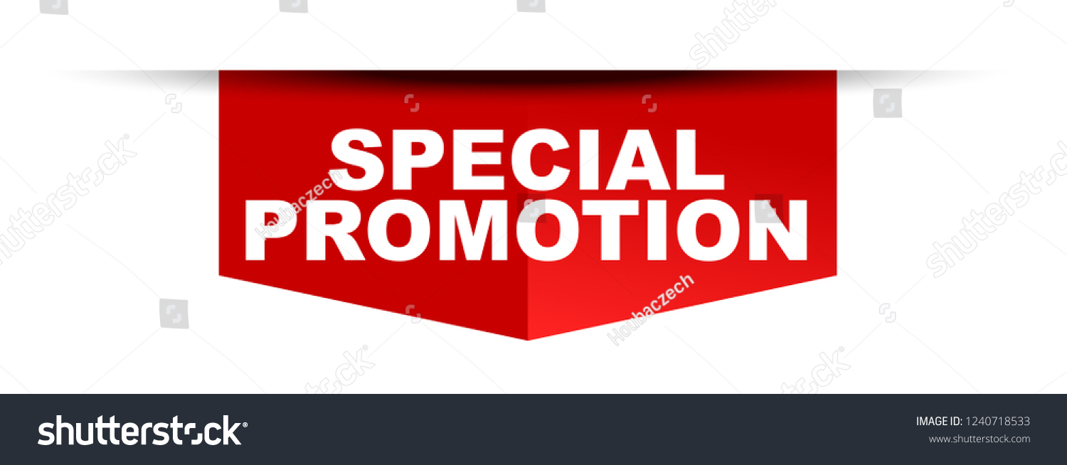 Red Vector Banner Special Promotion: vetor stock (livre de direitos ...