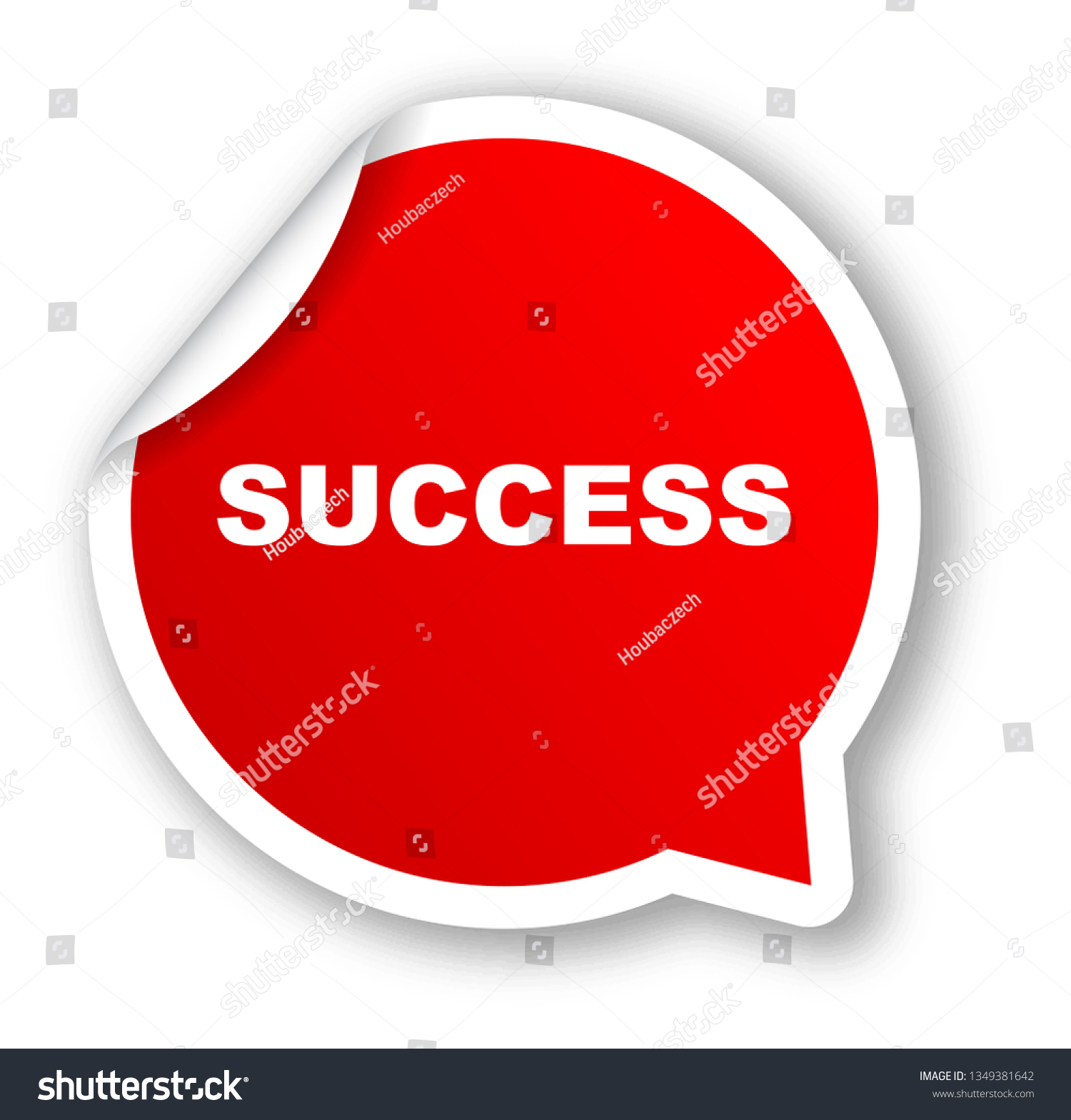 Red Vector Banner Success Stock Vector (Royalty Free) 1349381642 ...