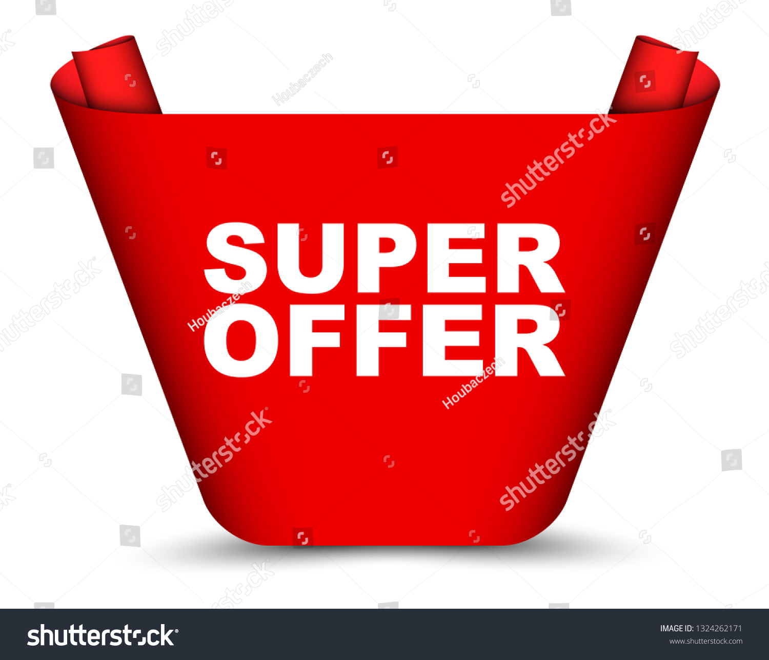 Red Vector Banner Super Offer Stock Vector (Royalty Free) 1324262171 ...