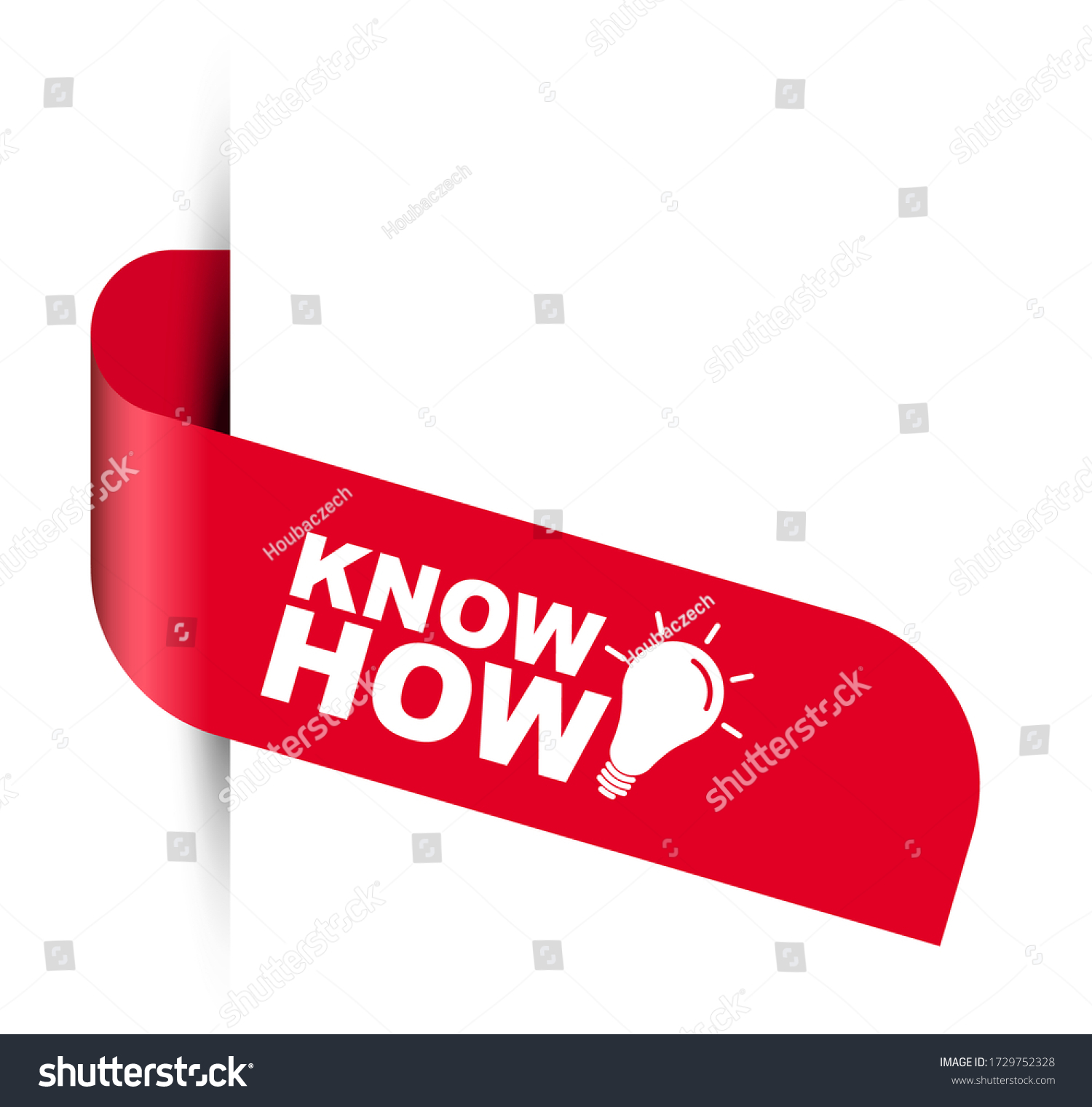 Red Vector Illustration Banner Know How Stock Vector (Royalty Free ...
