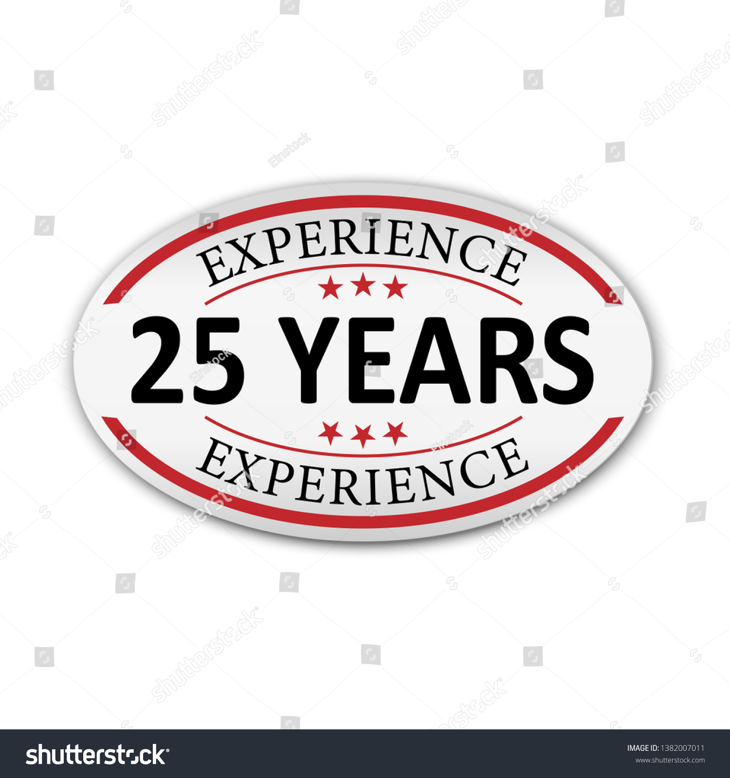 Red Vector Illustration Banner Label Experience Stock Vector (Royalty ...