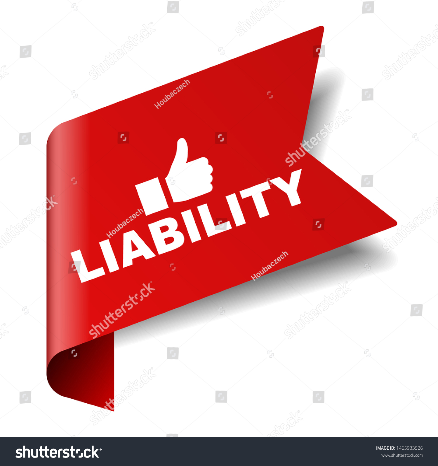 Red Vector Illustration Banner Liability Stock Vector (Royalty Free ...