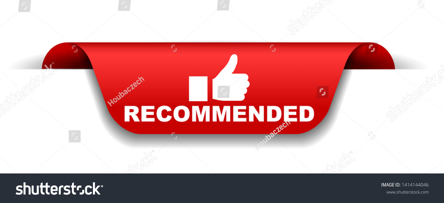 Red Vector Illustration Banner Recommended Stock Vector (Royalty Free ...