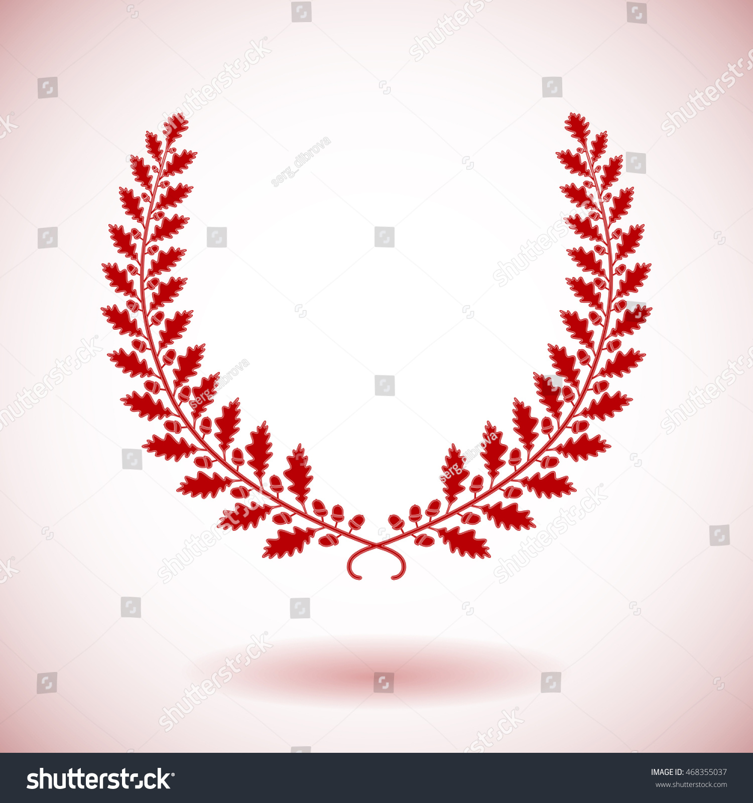 Red Vector Laurel Wreath On White: เวกเตอร์สต็อก (ปลอดค่าลิขสิทธิ์ ...