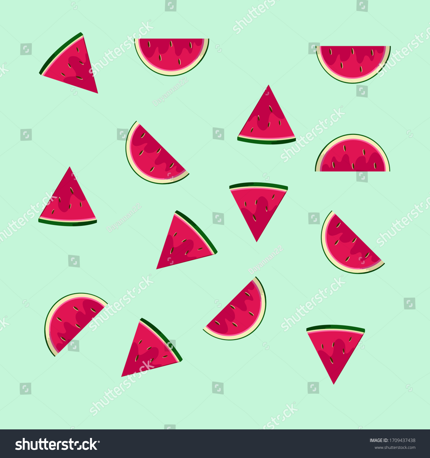 Red Watermelon Background Patterns Stock Vector (Royalty Free ...