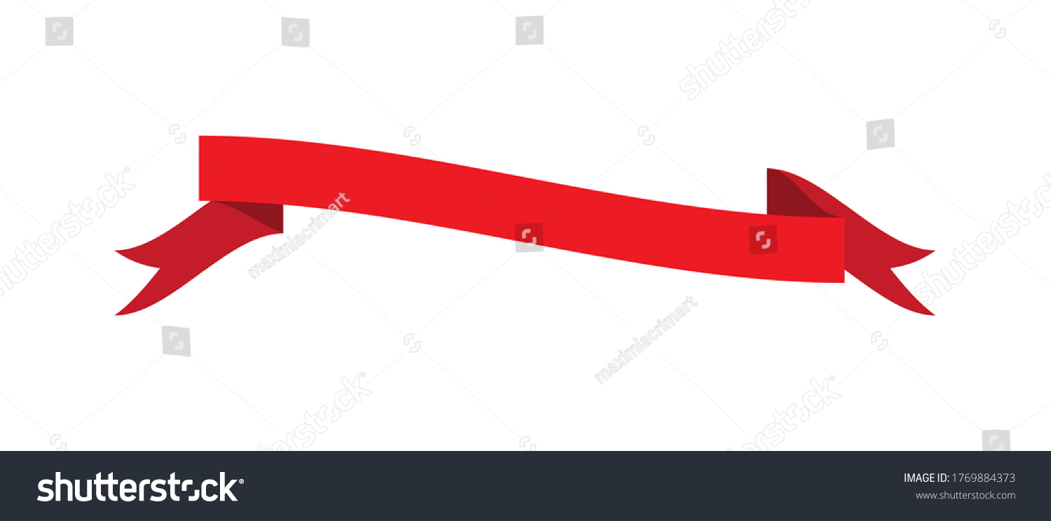 Red Web Ribbon Vector Illustration Isolated Stock Vector (Royalty Free ...