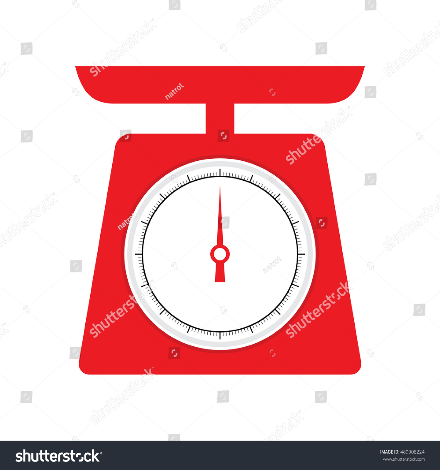 Red Weighing Scales Icon Vector Stock Vector (Royalty Free) 489908224 ...