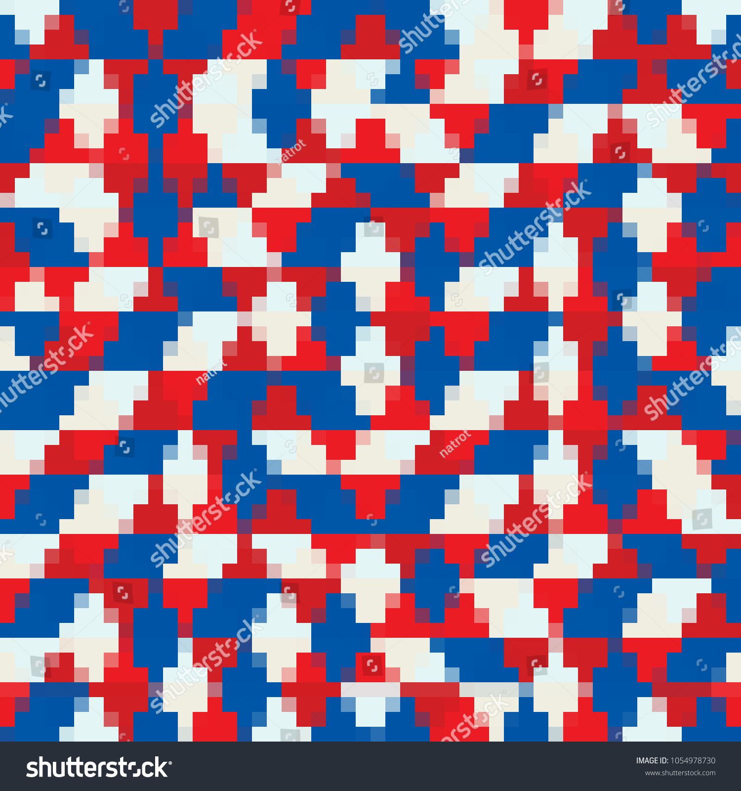Red White Blue Digital Pixel Vector Stock Vector (Royalty Free ...
