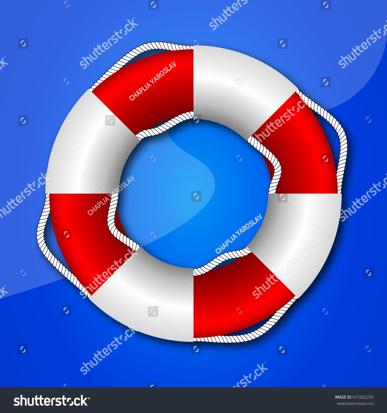 Red White Life Preserver Stock Vector (Royalty Free) 631002293 ...