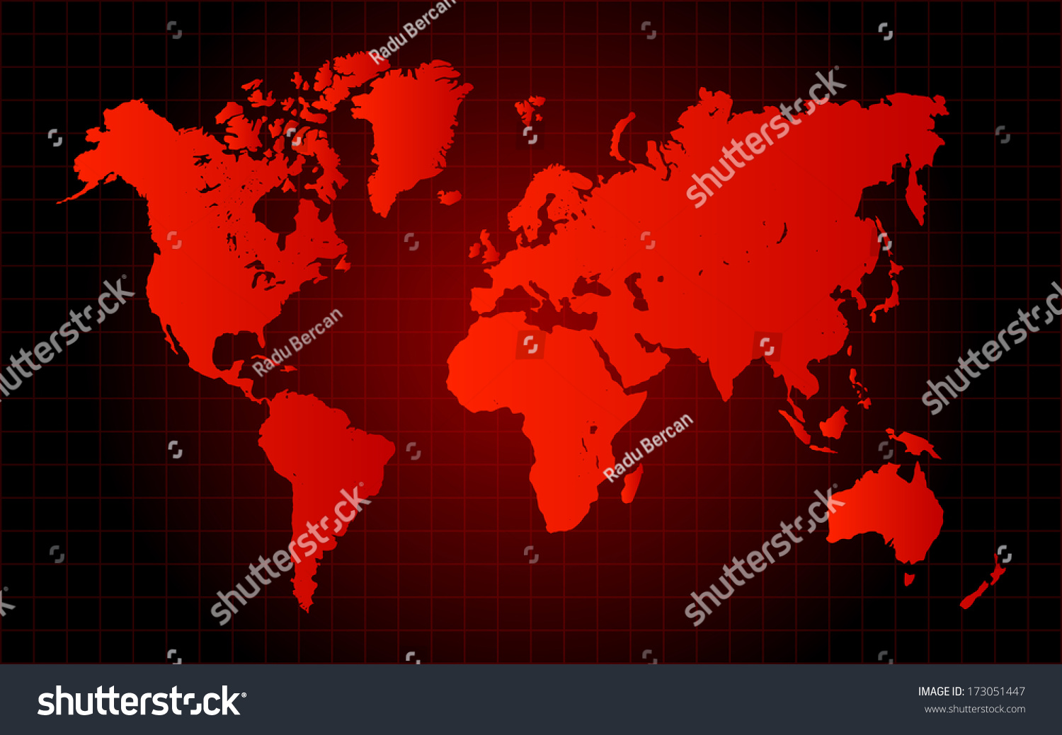 Red World Map Danger Concept Stock Vector (Royalty Free) 173051447