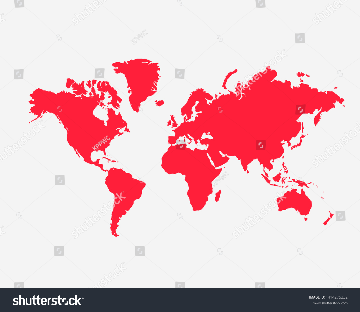Red World Map Illustration Vector 스톡 벡터(로열티 프리) 1414275332 | Shutterstock