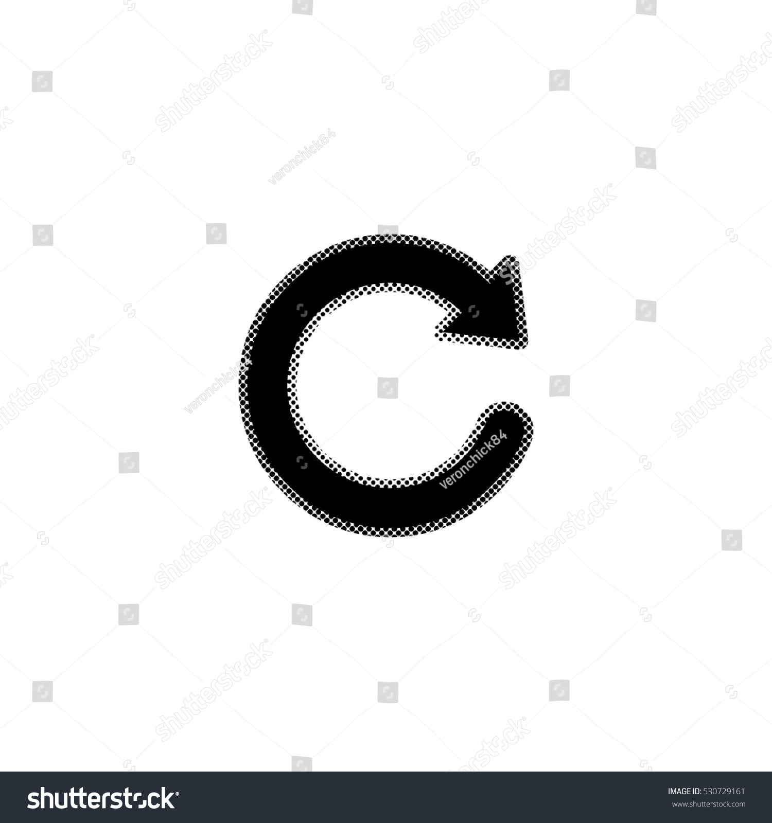 Redo Symbol Black Vector Icon Stock Vector (Royalty Free) 530729161 ...