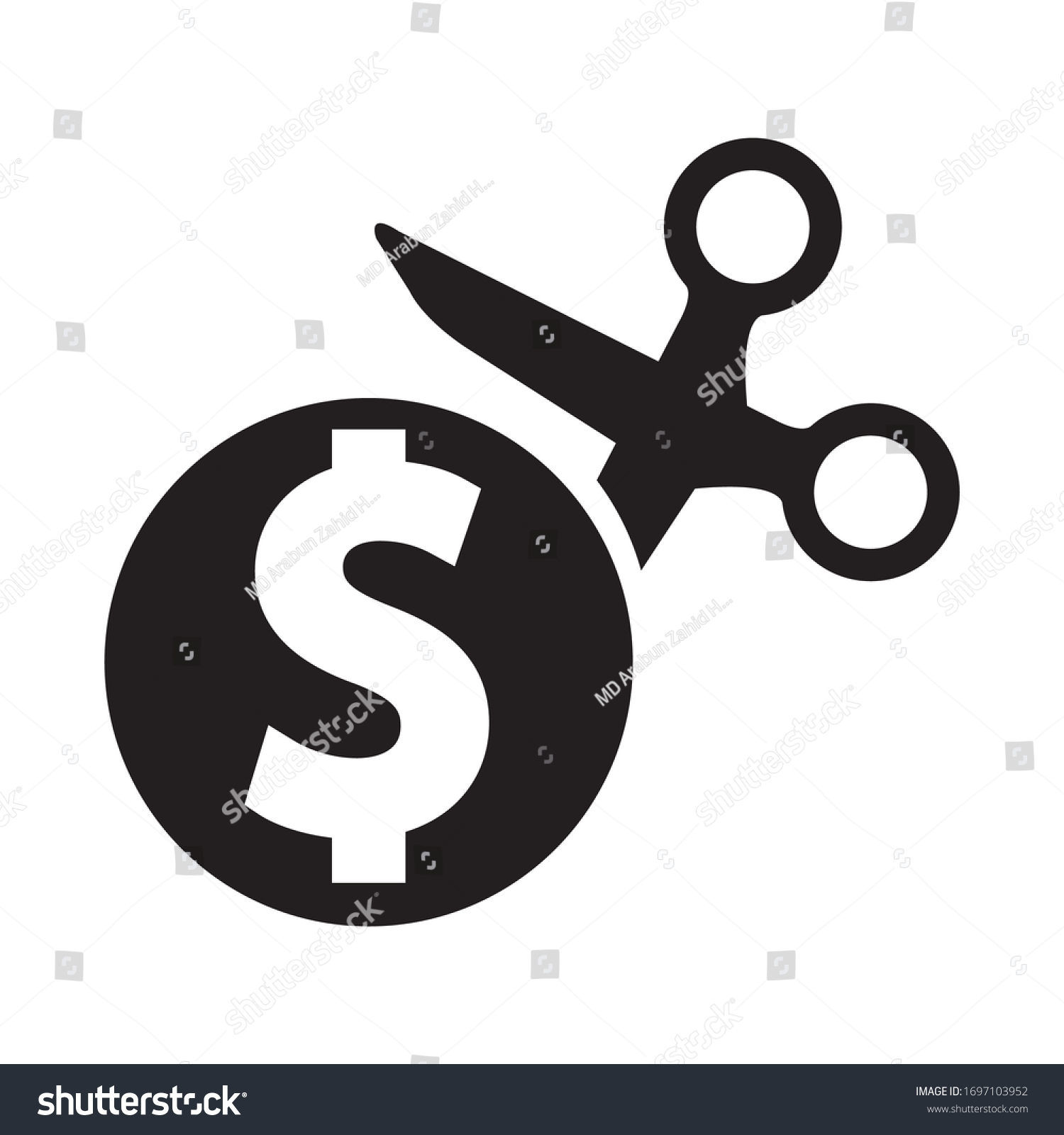 Reduce Cost Icon Vector Graphics Design Stock Vector (Royalty Free ...