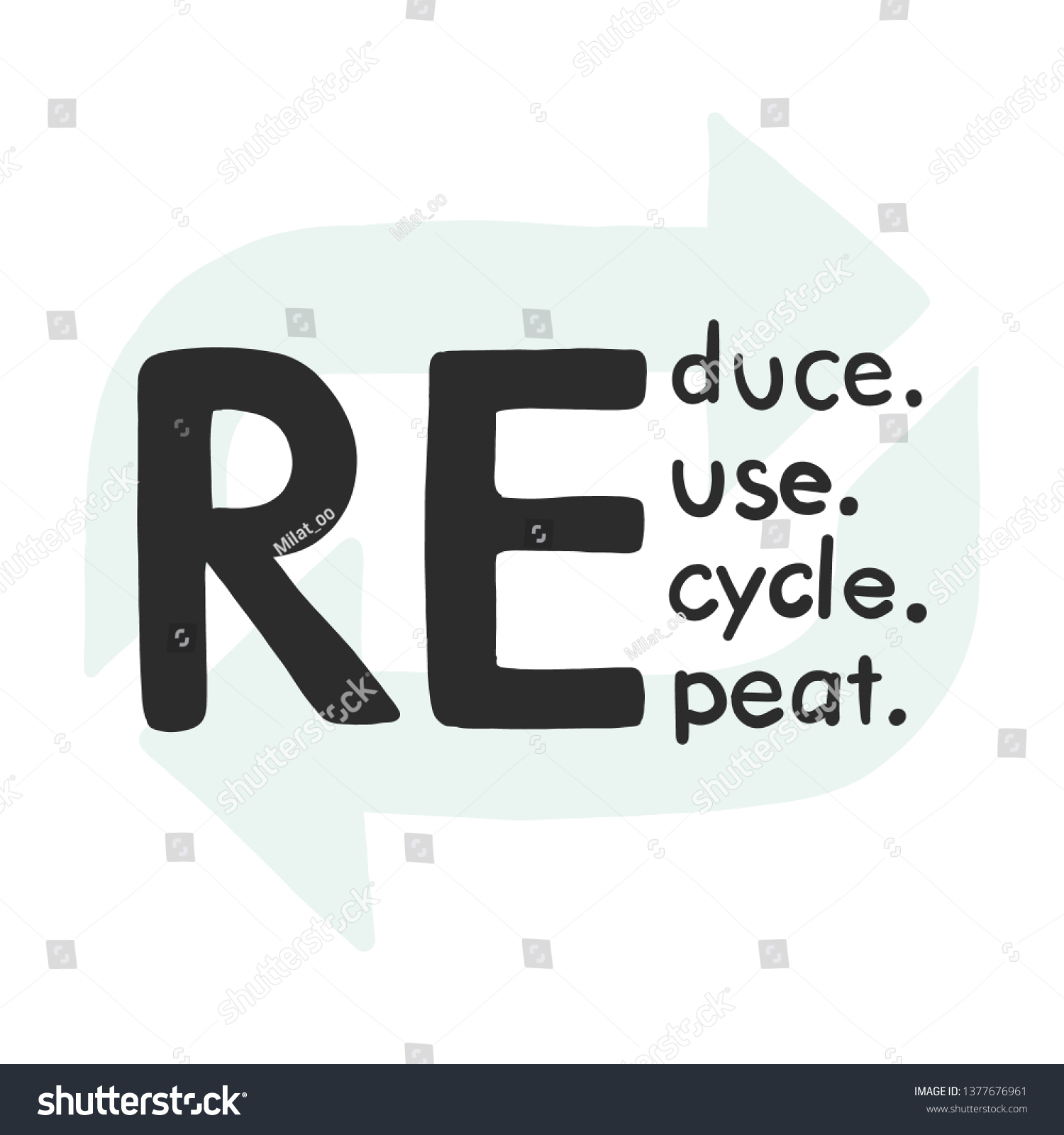 Reduce Recycle Reuse Repeate Text Icon Stock Vector (Royalty Free ... Reduce Recycle Reuse Repeate Text Icon Stock Vector (Royalty Free ...