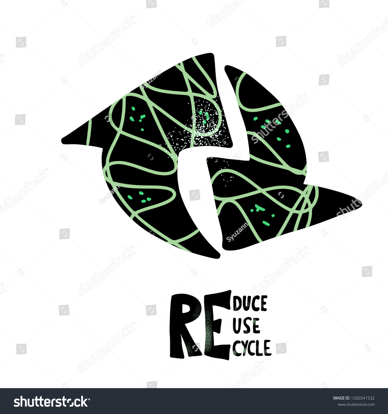 Reduce Reuse Recycle Concept Quote Ecological Stock Vector (Royalty ... Reduce Reuse Recycle Concept Quote Ecological Stock Vector (Royalty ...