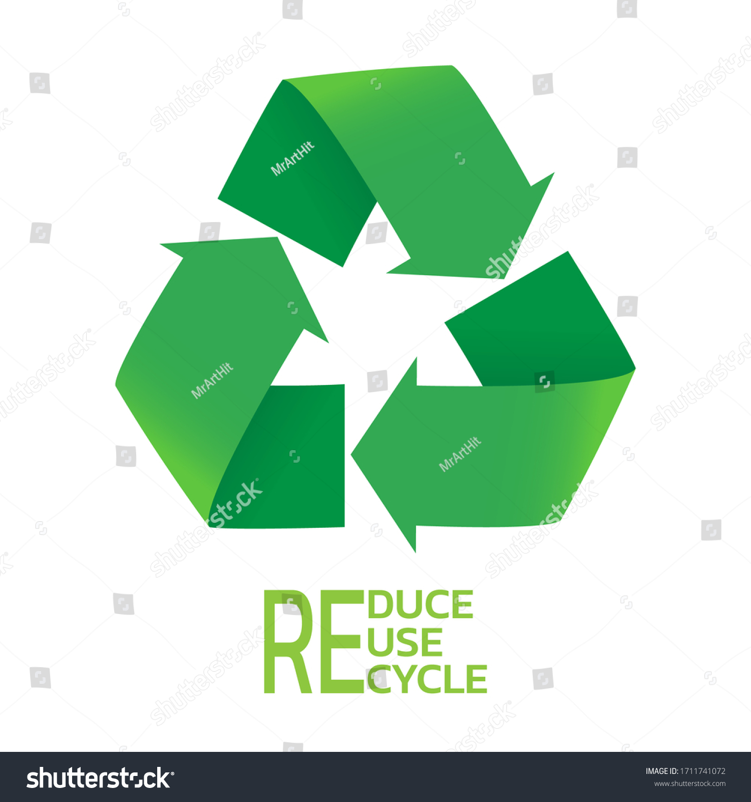 Reduce Reuse Recycle Green Arrows Eco Stock Vector (Royalty Free ... Reduce Reuse Recycle Green Arrows Eco Stock Vector (Royalty Free ...