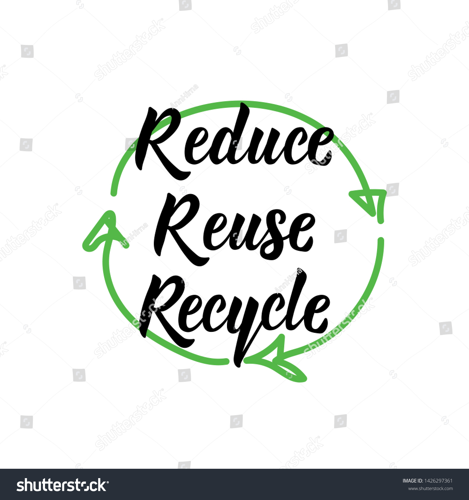 Reduce Reuse Recycle Lettering Quote Design Stock Vector (Royalty Free ... Reduce Reuse Recycle Lettering Quote Design Stock Vector (Royalty Free ...