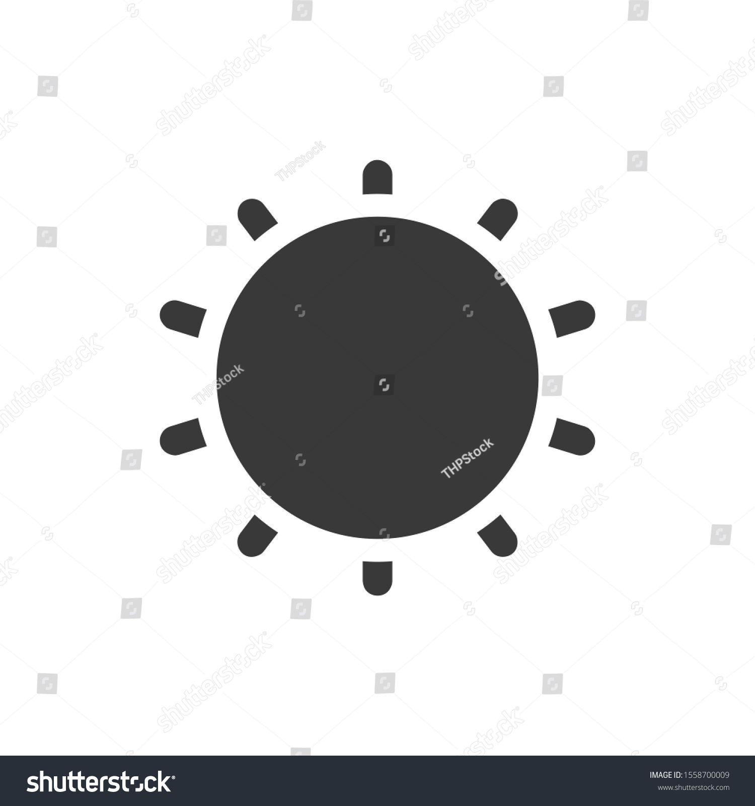 Reduce Screen Brightness Icon Simple Vector Stock Vector (Royalty Free ...