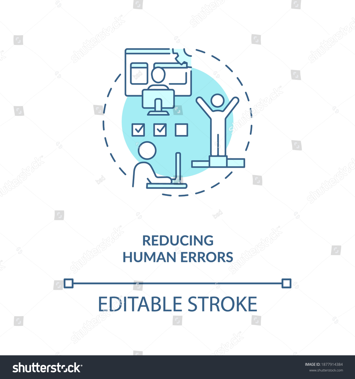 Reducing Human Errors Concept Icon Ergonomic Stock Vector (Royalty Free ...