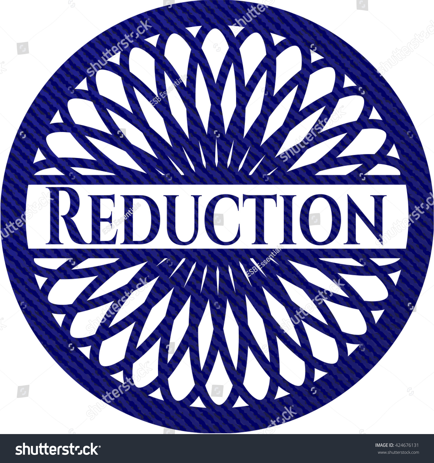 Reduction Emblem Denim Texture Stock Vector (Royalty Free) 424676131 ...